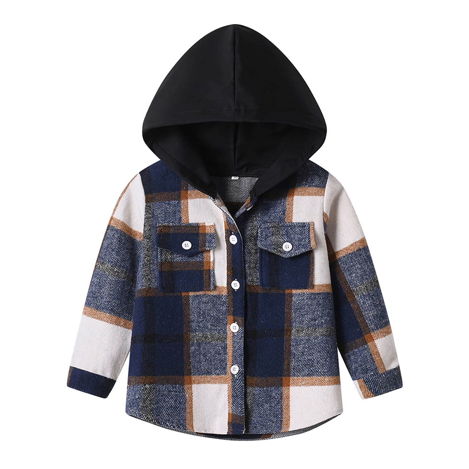 Sopiago Girls Flannel Shirt Fall Winter Clothes Flannel Hooded Plaid ...