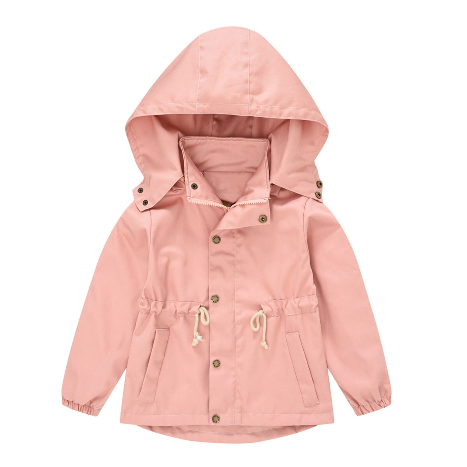 Sopiago Girls Rain Jackets Kids Waterproof Raincoat Lightweight Solid ...