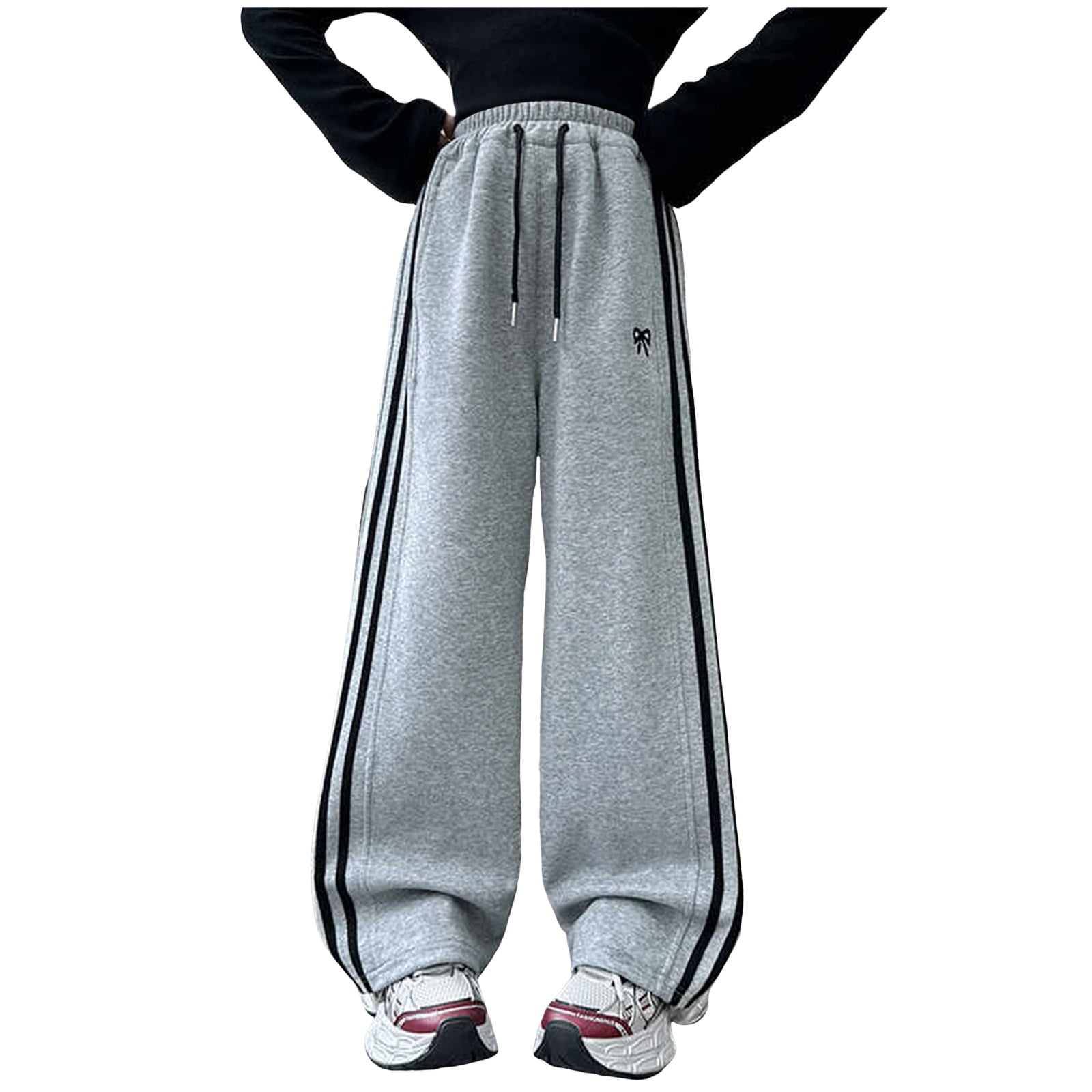 Sopiago Girls Sweatpants Straight Leg French Terry Joggers Wide Leg ...