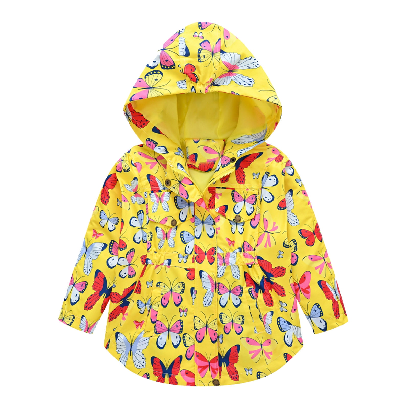 Sopiago Kids Waterproof Rain Jacket Toddler Hooded Coat for Kids Fall ...