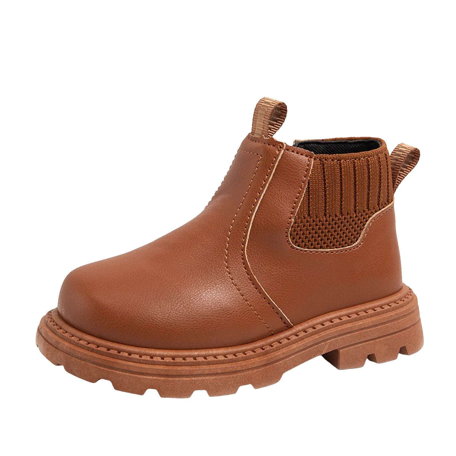 Sopiago Kids Work Boots Boys Girls Side Zipper Lace Up Work Boots ...