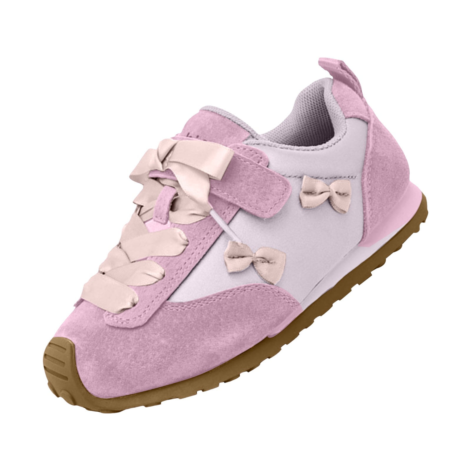 Sopiago Little Girl Tennis Shoes Fashion Bow Walking Shoes Breathable ...