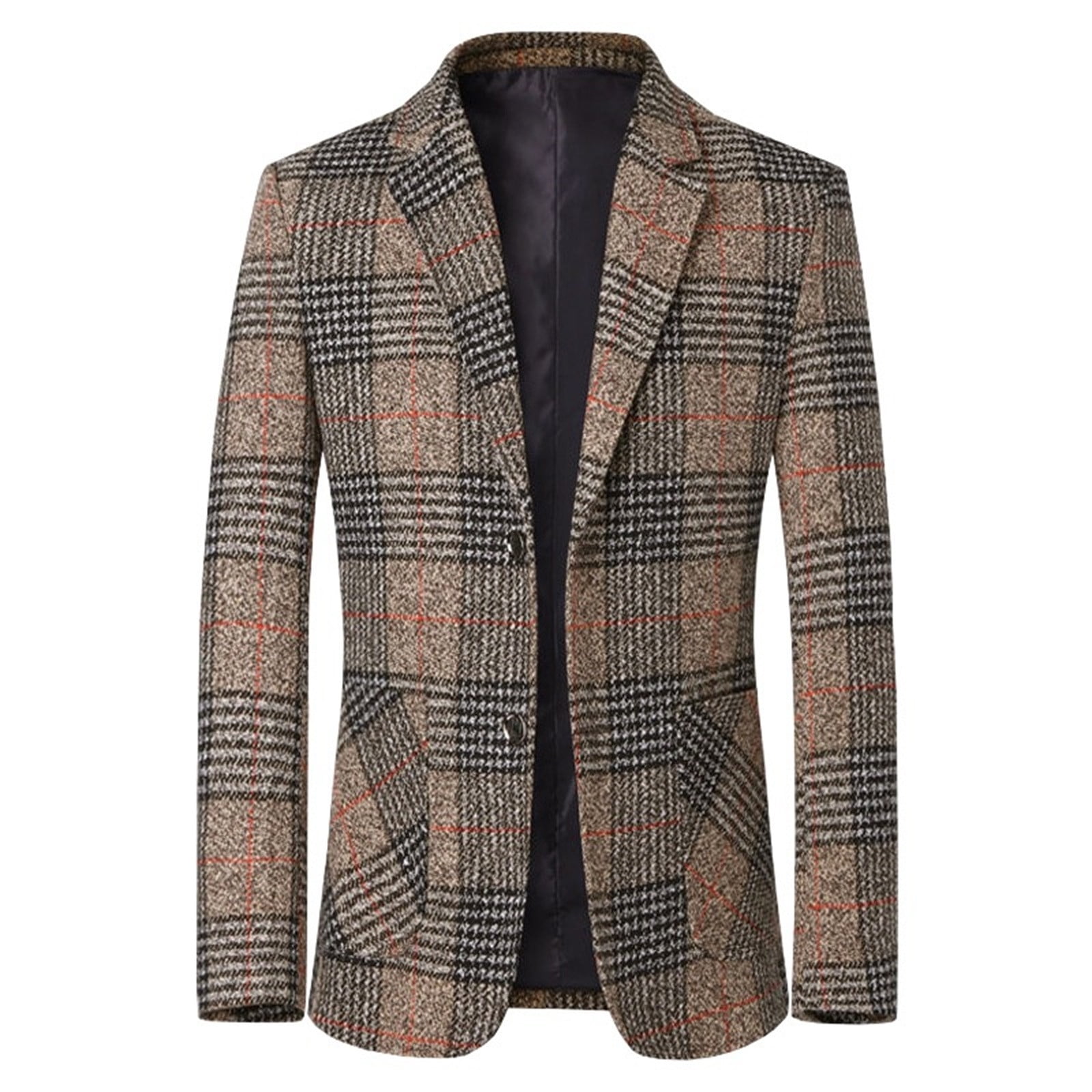 Sopiago Men's Suit Jackets Slim Fit Lightweight Linen Jacket Tailored ...