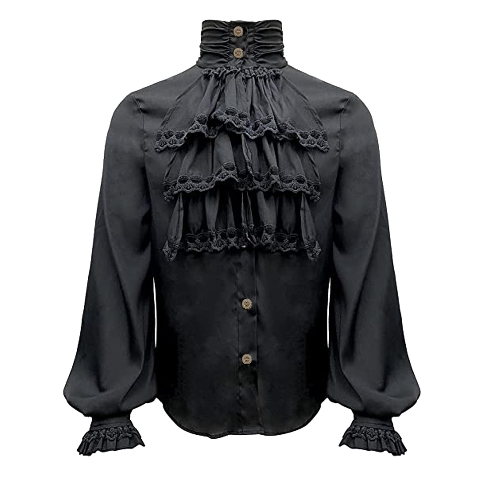 Sopiago Mens Pirate Shirt Ruffle Renaissance Victorian Vampire Poet ...