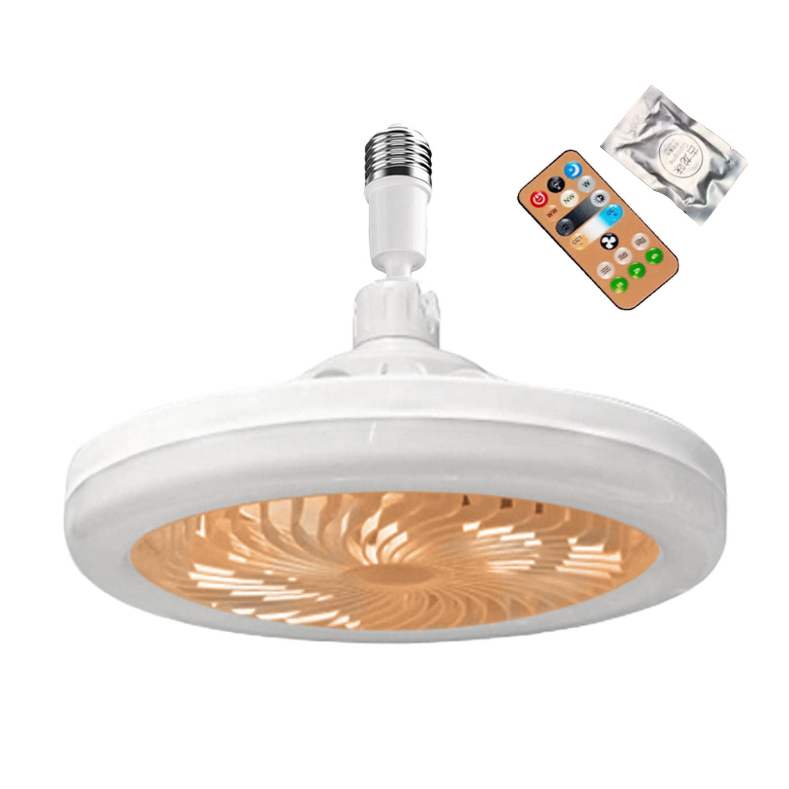 Sopiago Multi-Directional Light Socket Fan with Remote 10", Screw-in ...