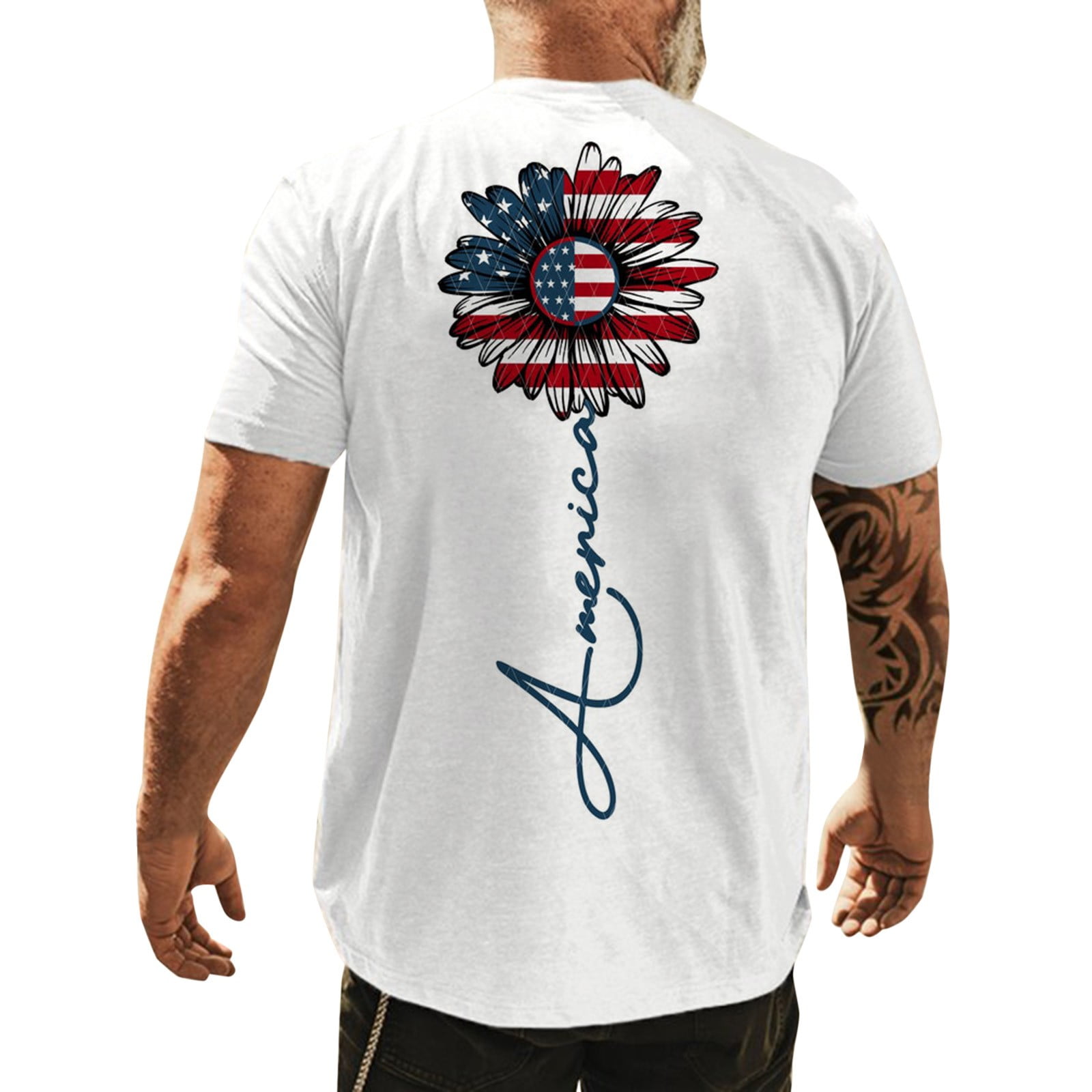 Sopiago Patriotic Button Down Shirts For Men Mens American Flag Shirts