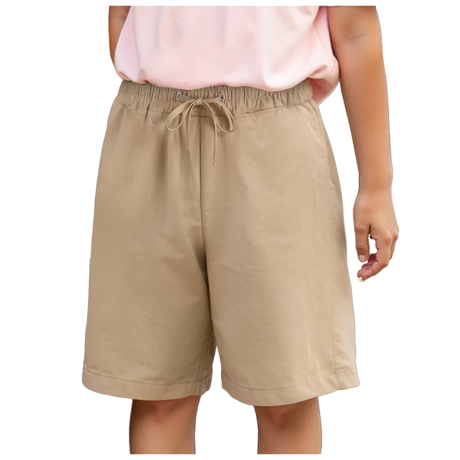 Sopiago Shorts for Girls Summer Casual Knee Length Bermuda Shorts for ...