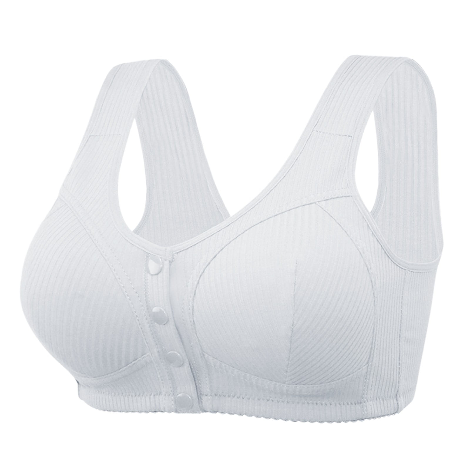 Sopiago Support Bras for Older Women Front Closure Bras Gathering Plush ...