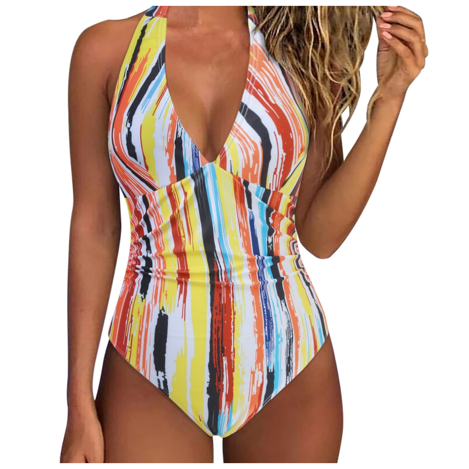 Sopiago Swim Tummy Control Swim Swimming Suits For Women Cutout High