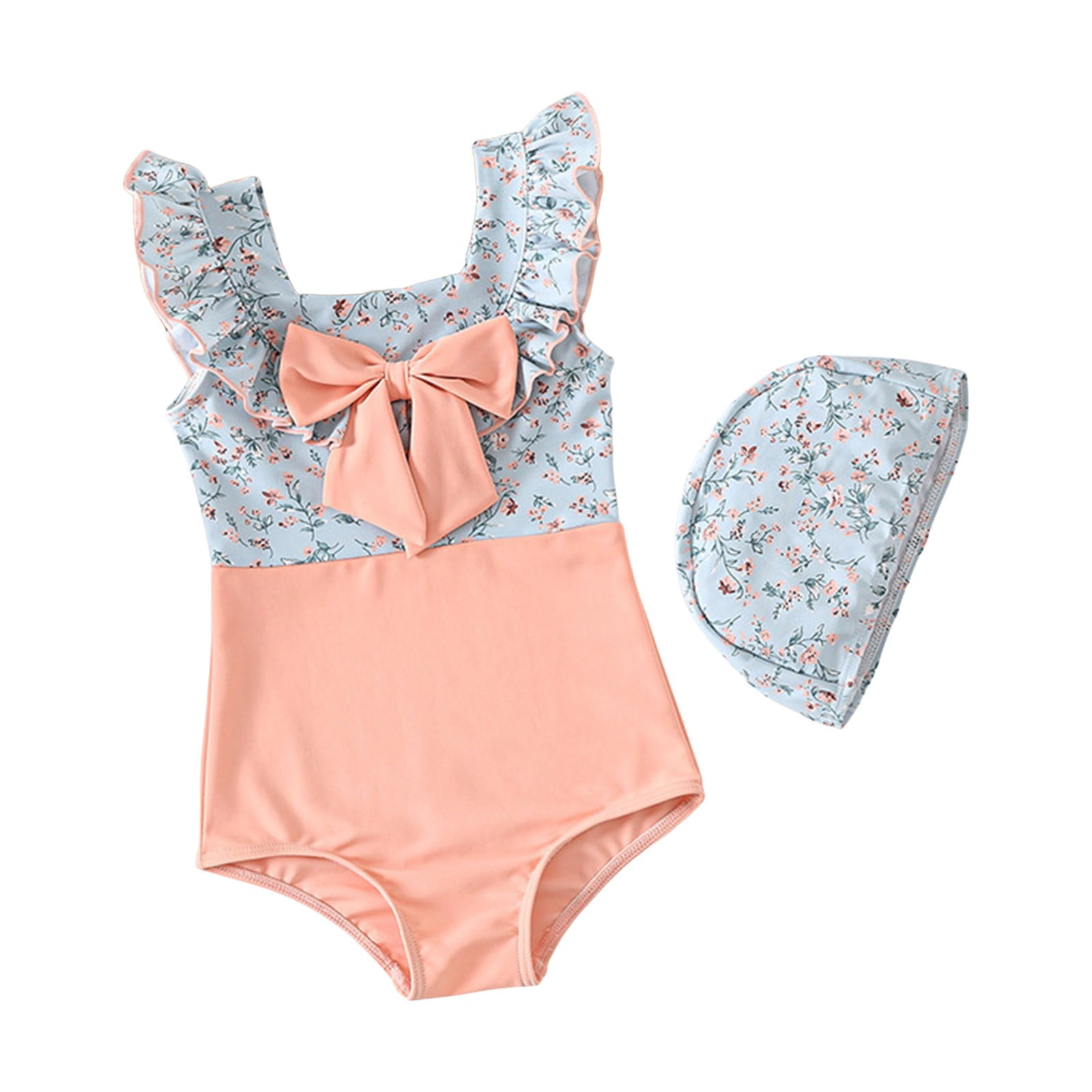 Sopiago Toddler Baby Swimsuit Girl One Piece Bathing Suit for Toddler ...