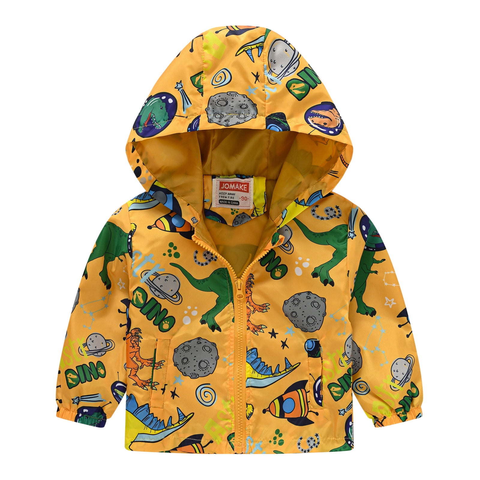 Sopiago Toddler Boys Rain Jacket Cartoon Lightweight Raincoat for Boys ...