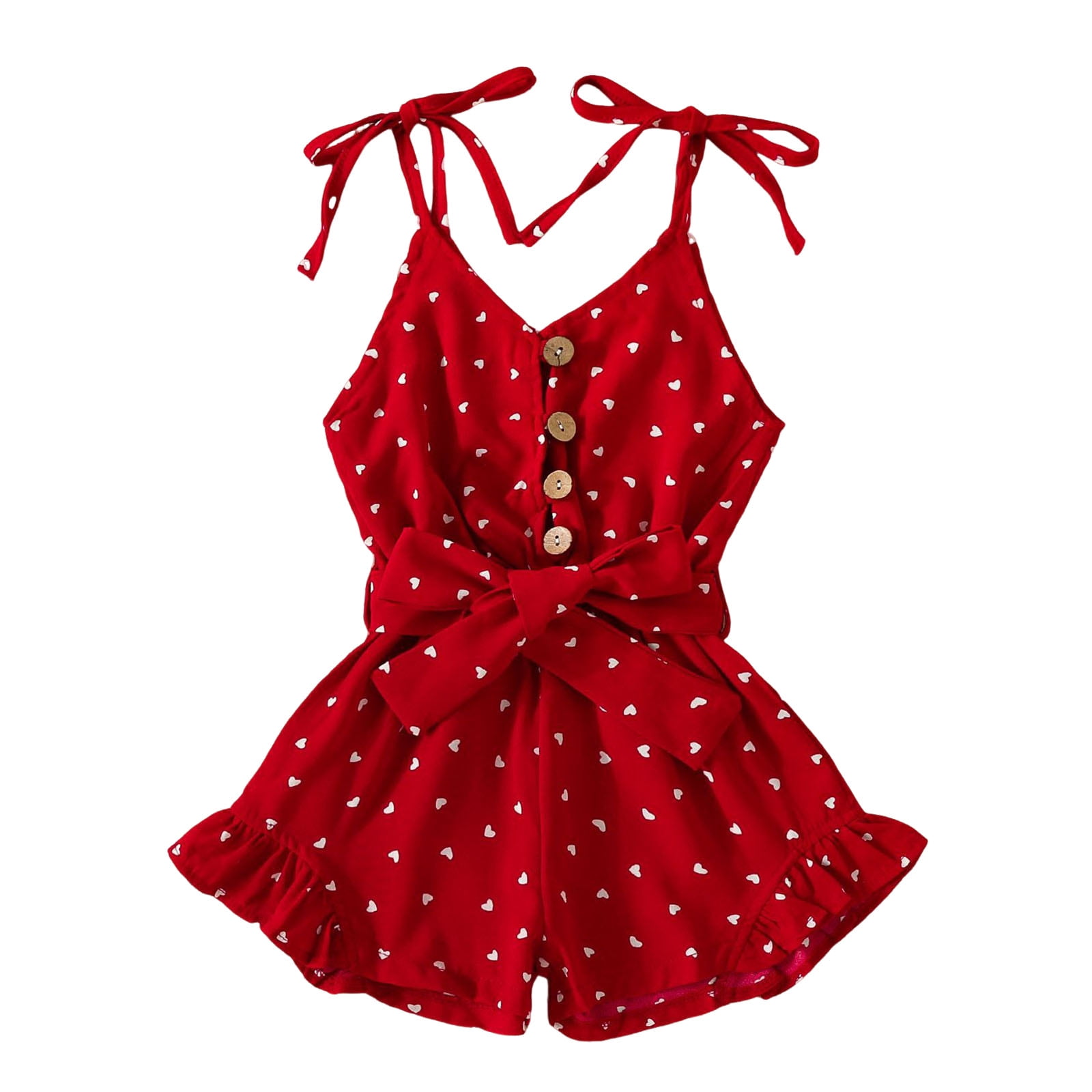 Sopiago Toddler Girl Clothes Baby Summer Sleeveless Clothing Cute Halter Romper for Baby Girl ...