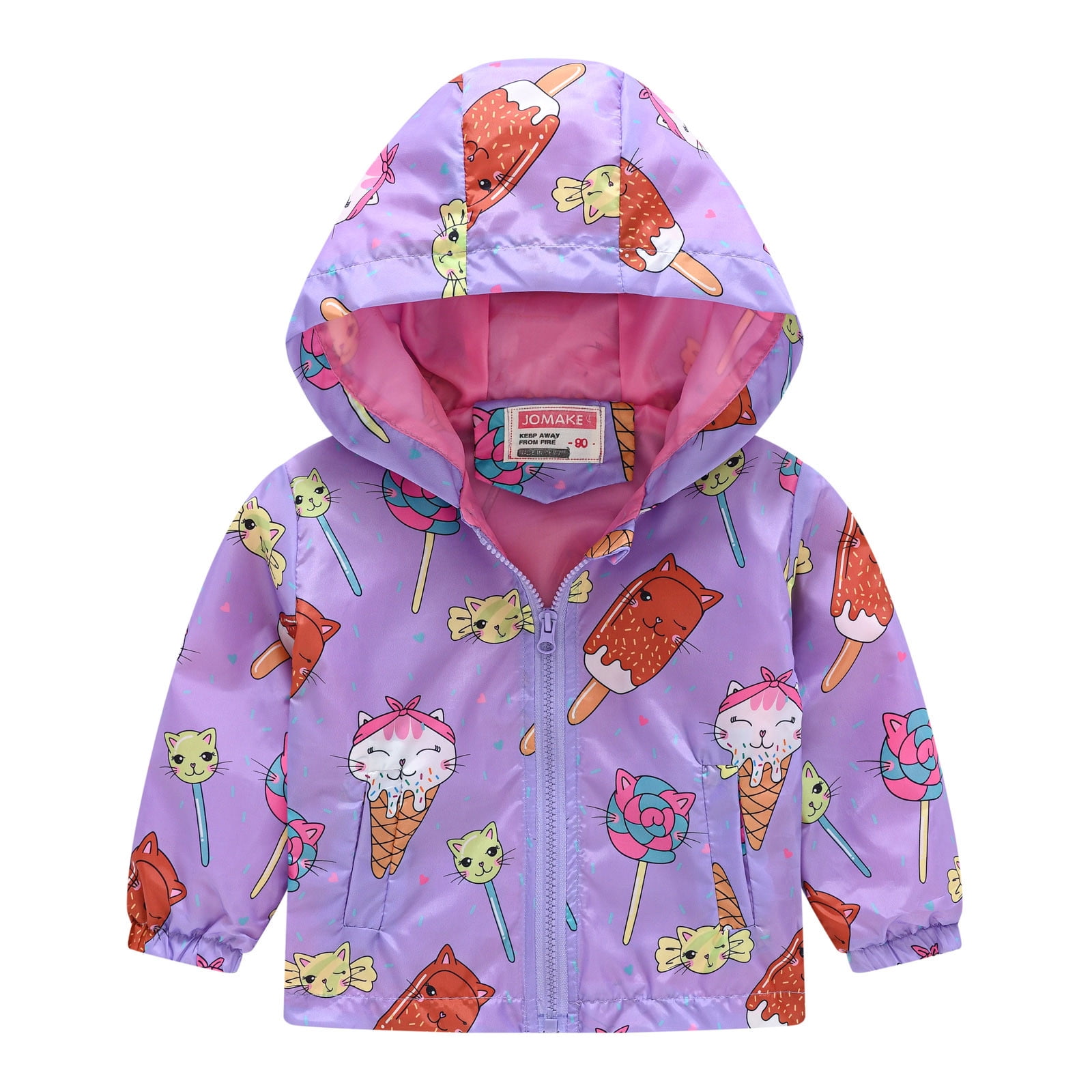 Sopiago Toddler Jacket with Hooded Cartoon Lightweight Baby Girls Boys ...