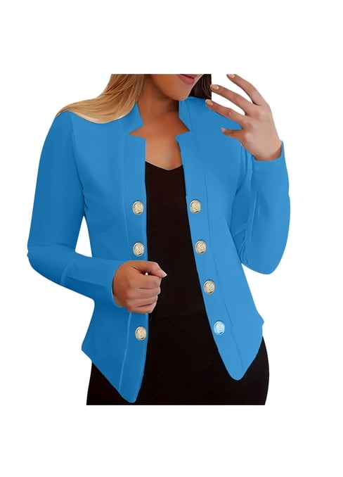 Made by Johnny Women's 3/4 Sleeve Blazer Open Front Cardigan Jacket ...