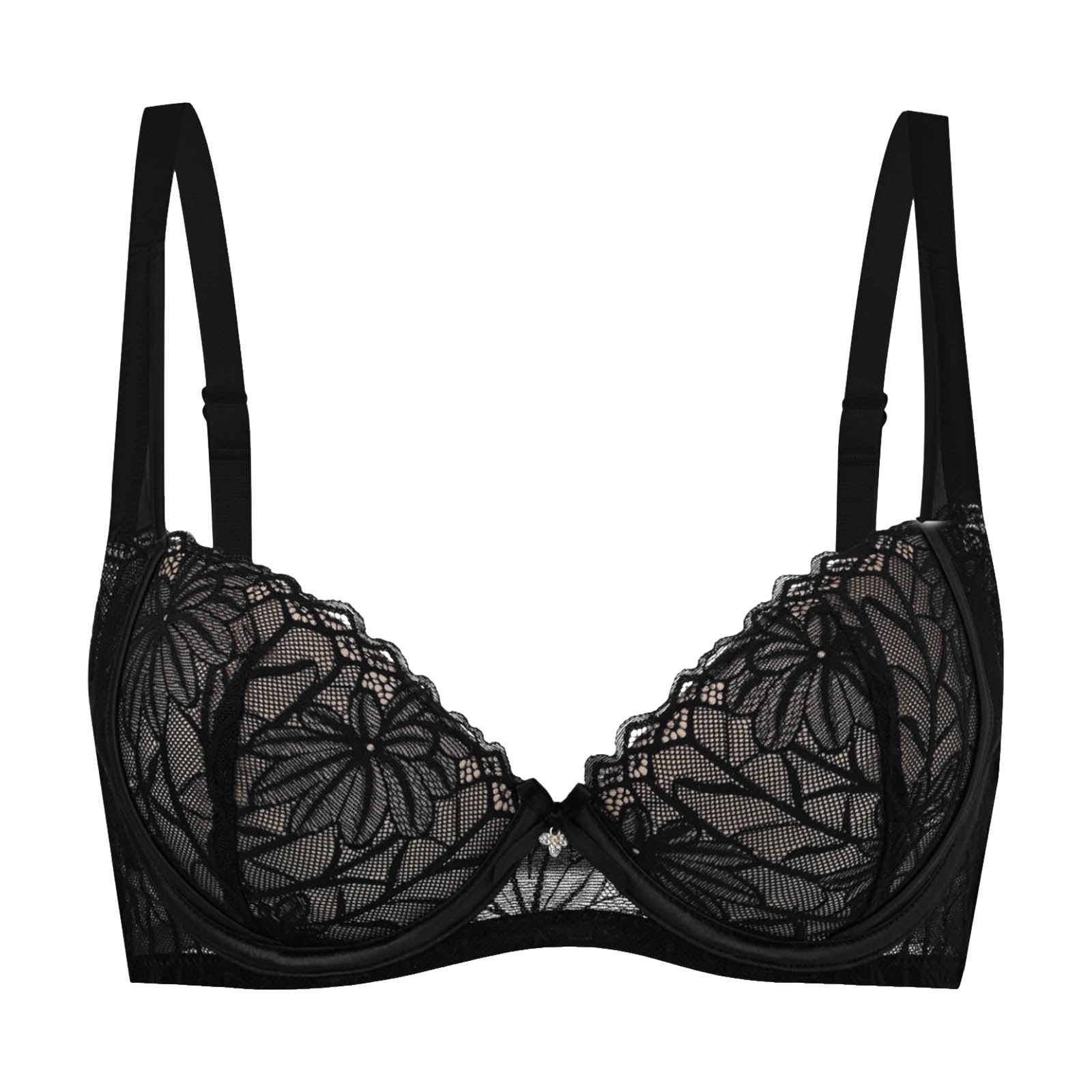 Sopiago Women’s Bra Push Up Lace Bra Demi Padded 1 Cup Lift Up Bras ...