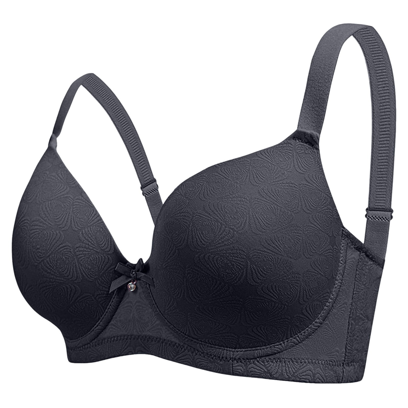 Sopiago Women's Double Support Wireless, Lace Bra with Stay-in-Place ...