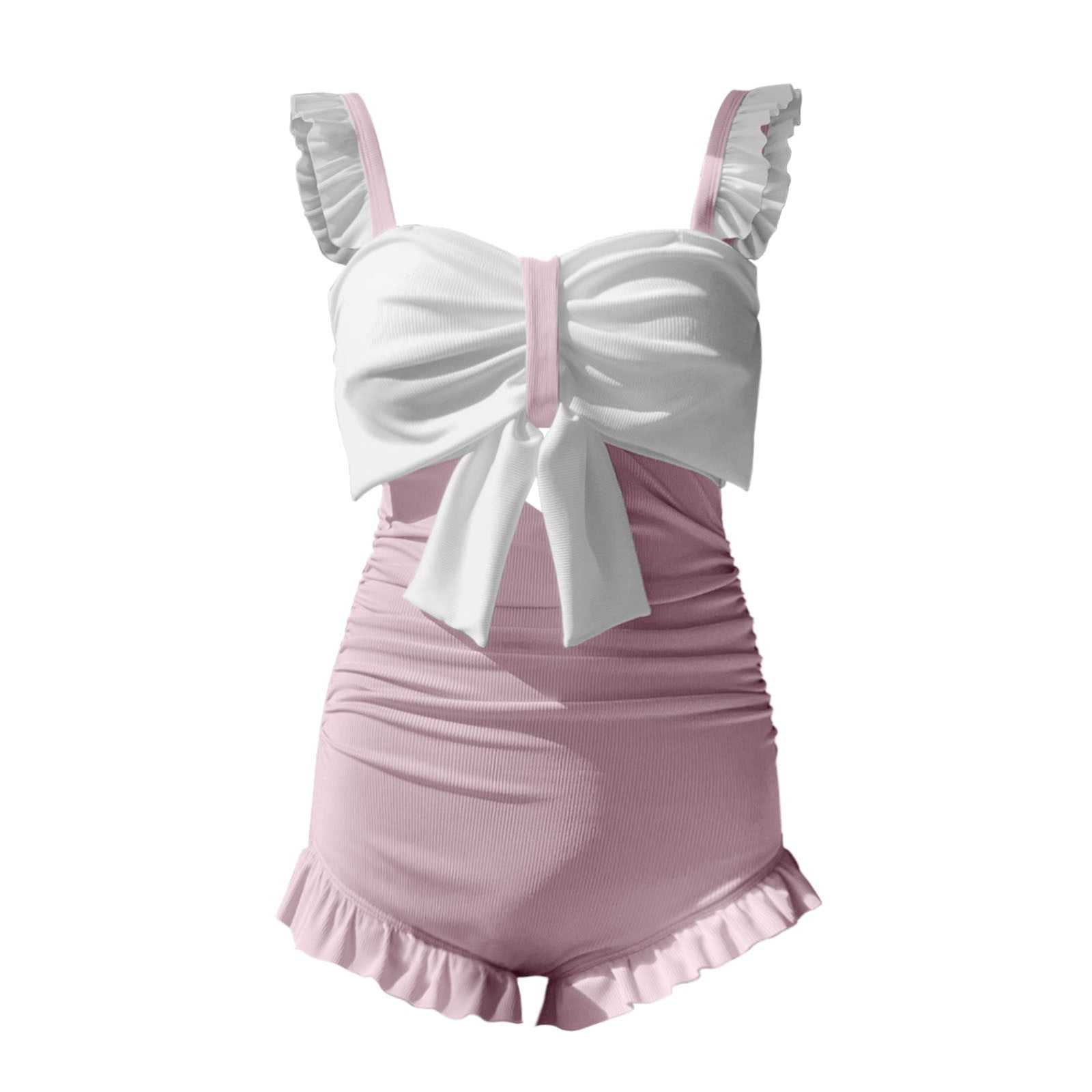 Sopiago Womens Swim Suits Womens Ruffled 1 Piece Swimsuits V Neck