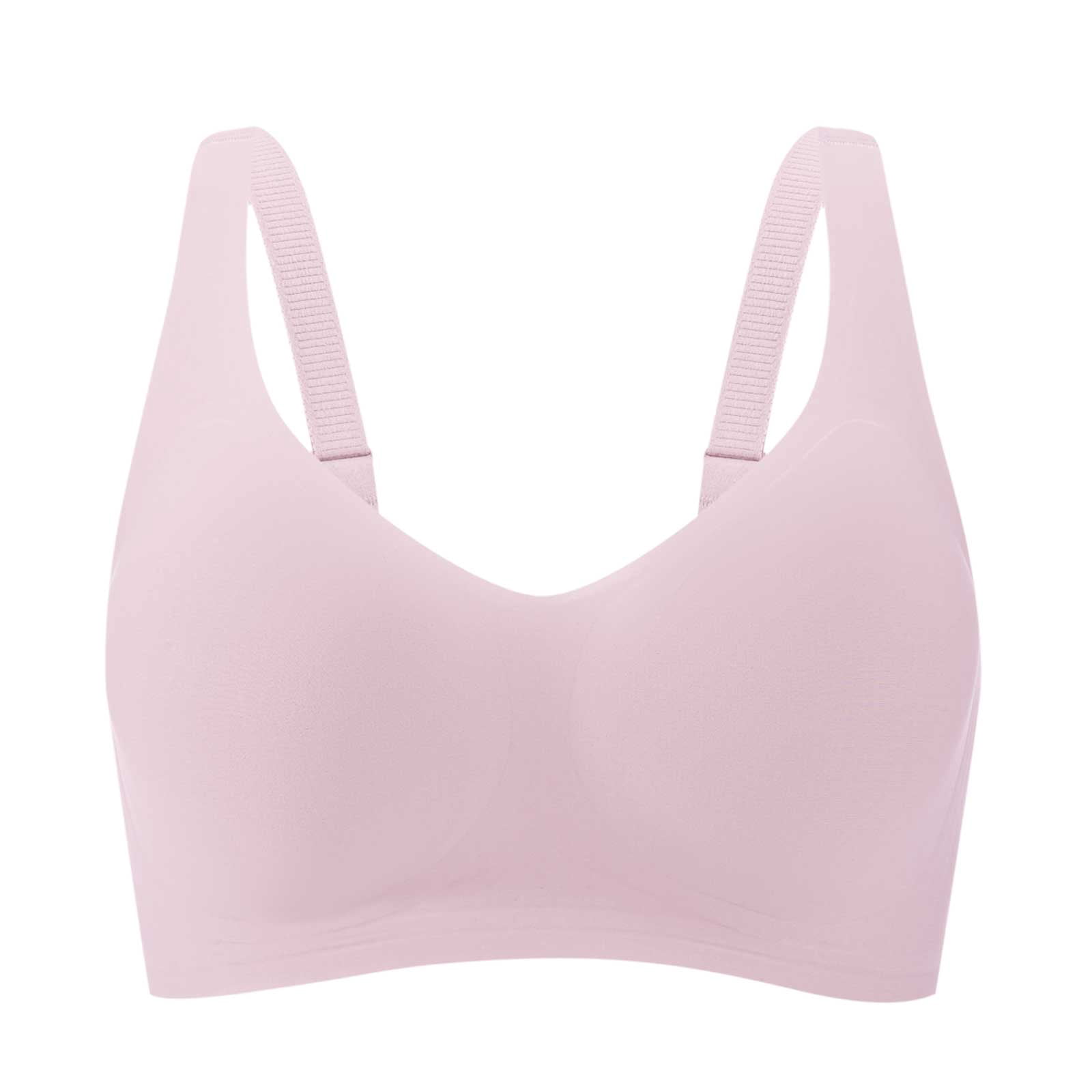Sopiago Womens Wireless Bras Plus Size Bras Low Cut Deep V Bra No ...