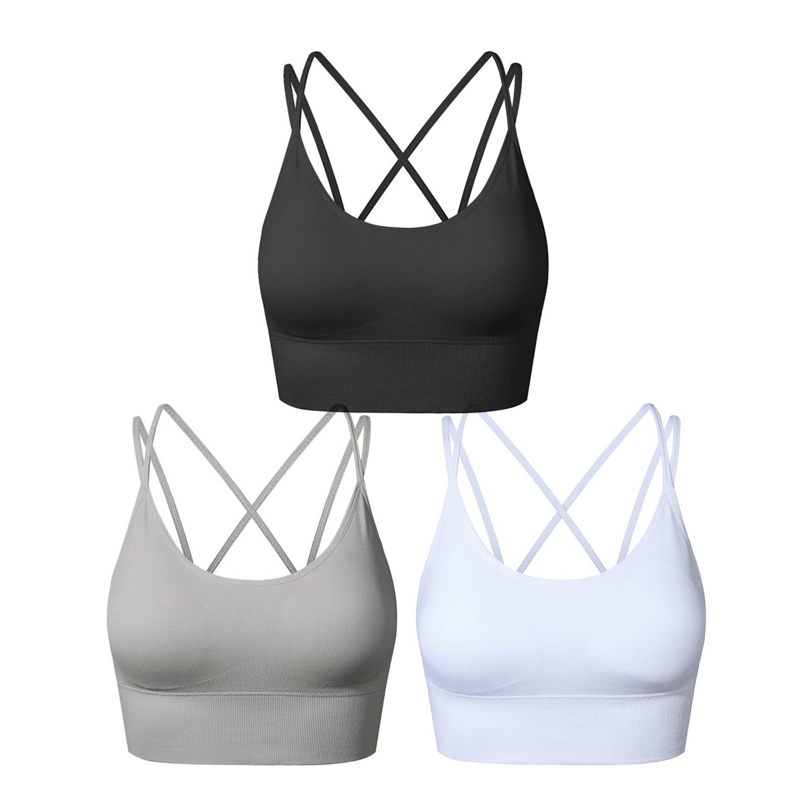 Sopiago Yoga Bra Super Soft With Comfort Straps Wireless Lightly Lined ...