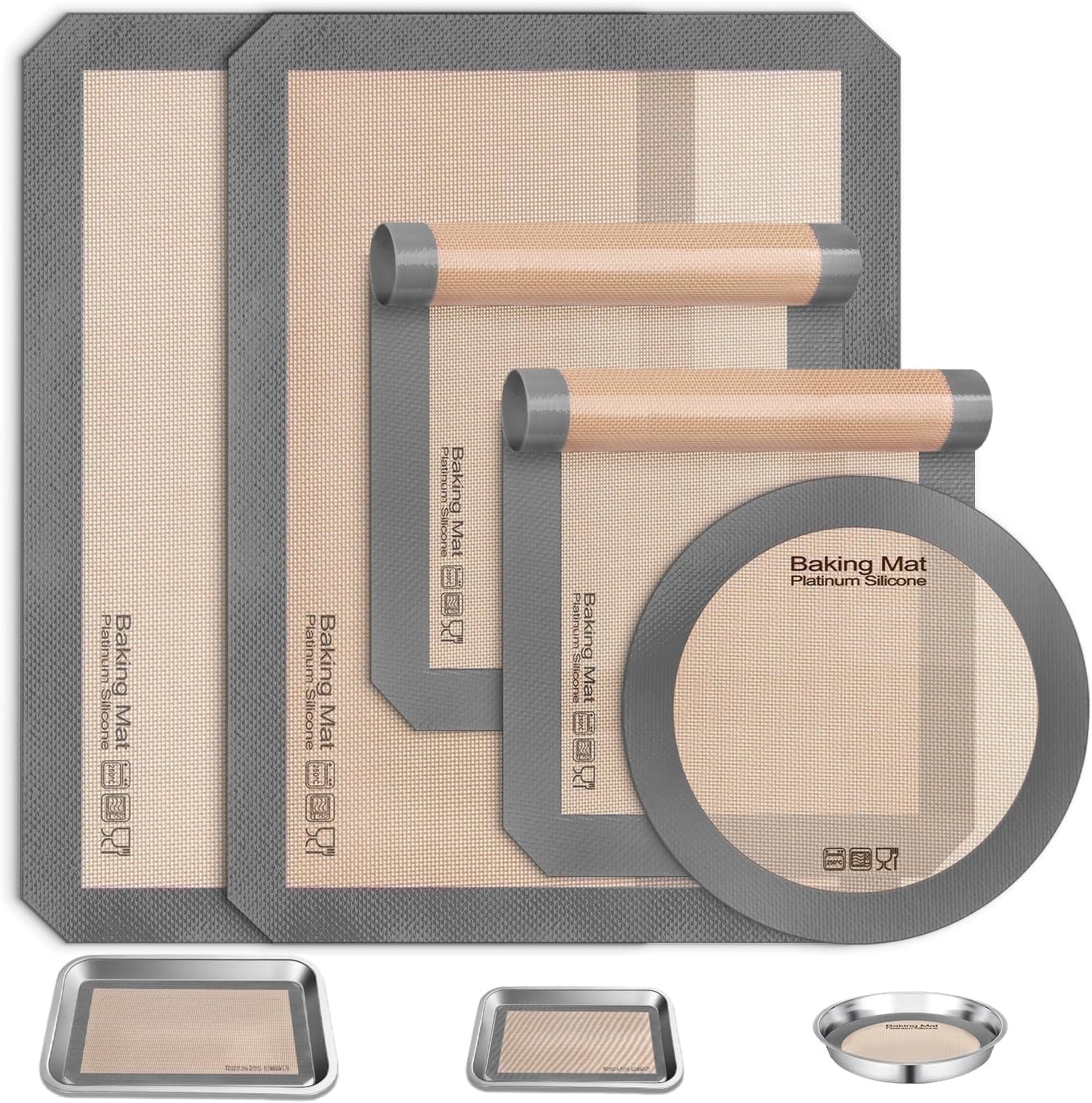 Sopito Silicone Baking Mat Set Food Safe Heat Resistant up to 480°F for ...