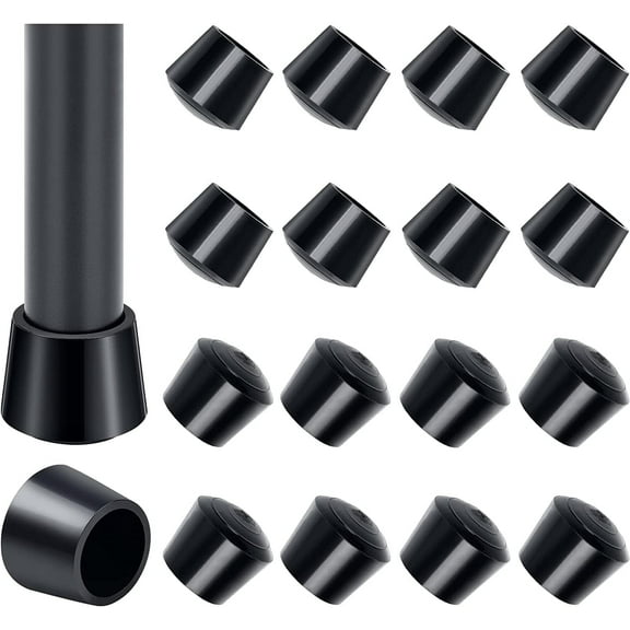 1" Round Rubber Chair Leg Tips Caps, Chair Leg Floor Protectors ...