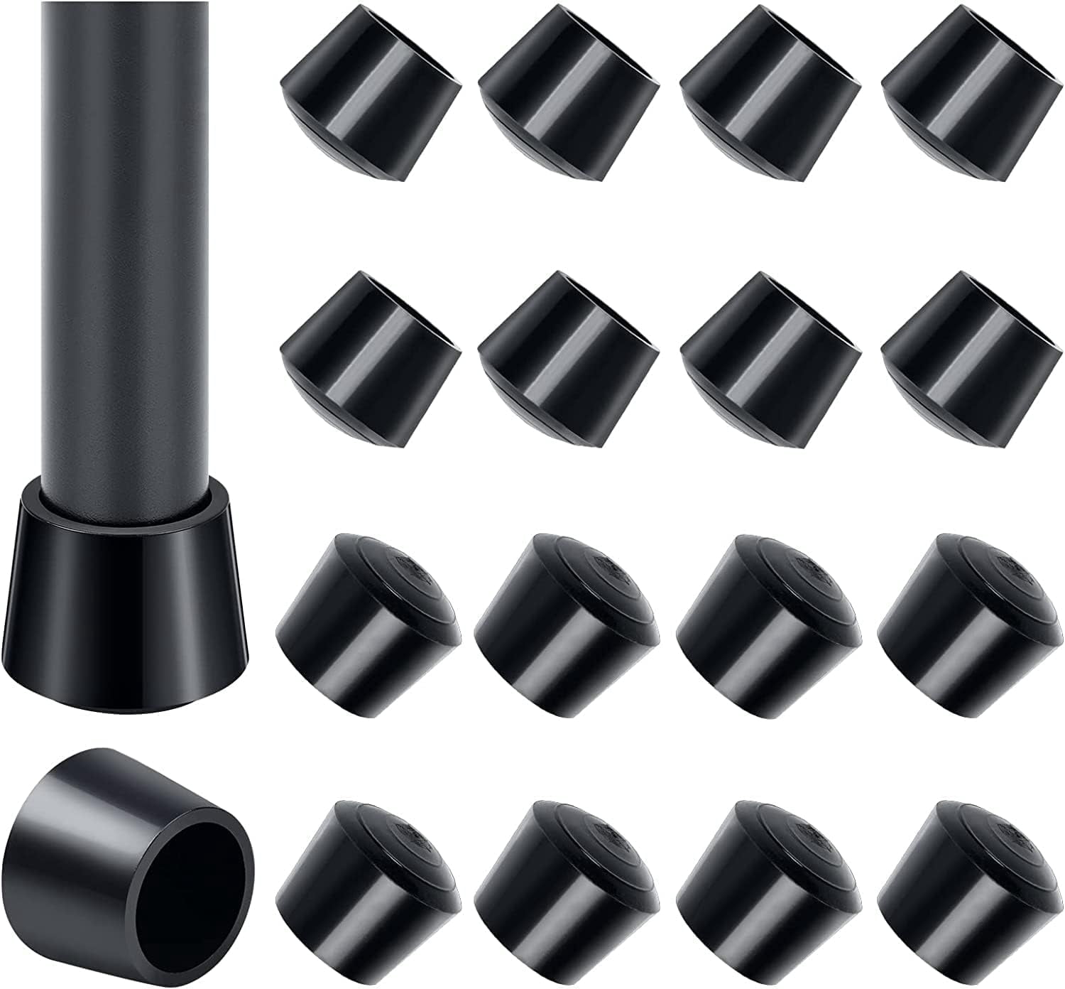 Sopito Chair Leg Tips Caps, Non Slip 3/4'' Rubber Chair Leg Floor ...