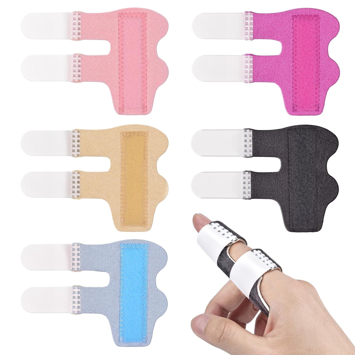 Sopito Finger Splint, 5PCS Color Finger Brace Support Stabilizer for ...
