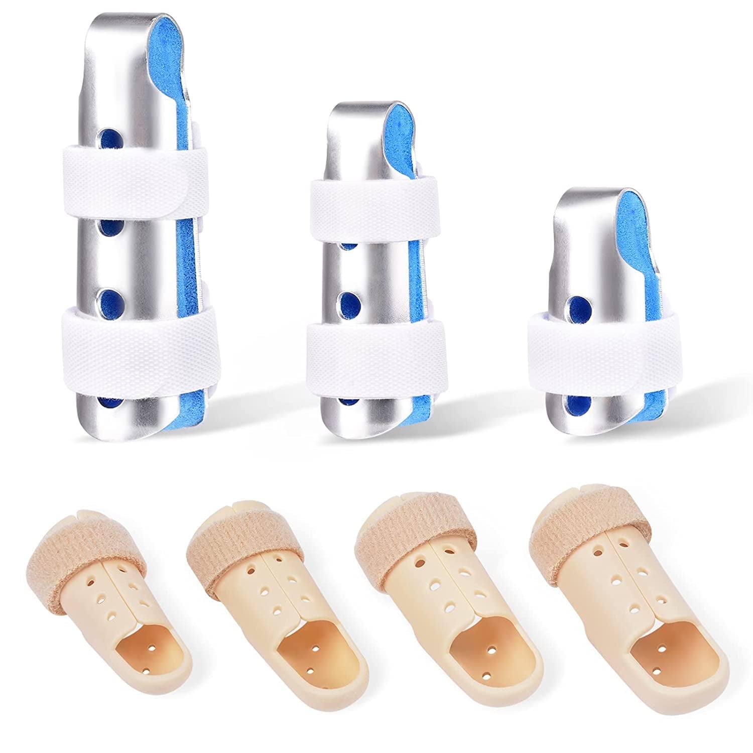 Sopito Finger Splint, 7PCS Finger Support Brace Finger Stabilizer for ...