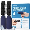 Sopito Finger Splint 4pcs, Adjustable Support with Ice Pack for Index ...