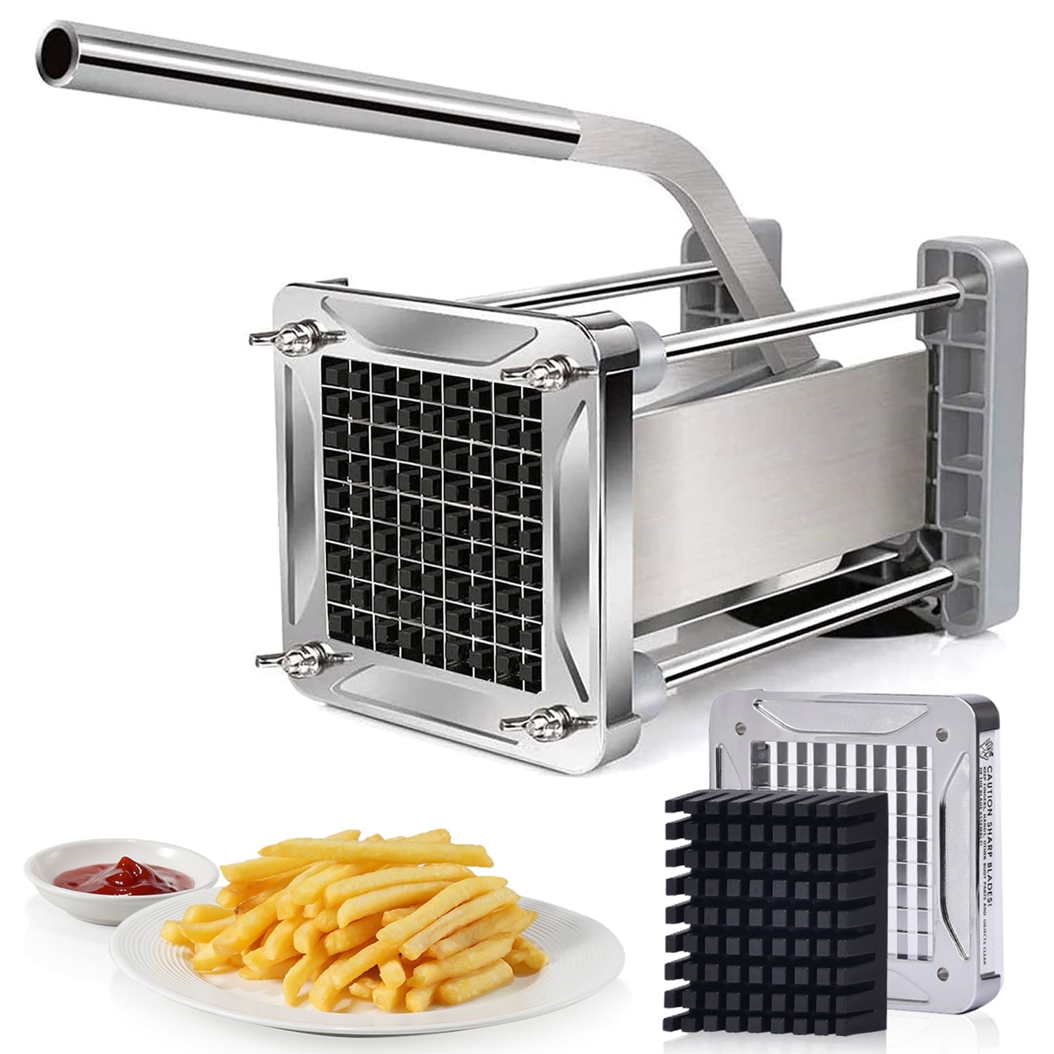 Sopito French Fry Cutter, Stainless Steel Professional Potato Cutter ...