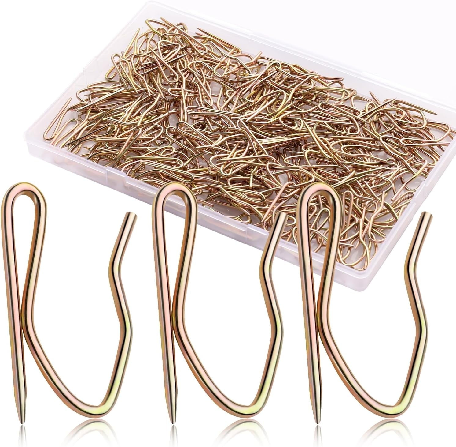 Sopito Metal Curtain Hooks, 200PCS Drapery Pins Stainless Steel Pin-on ...