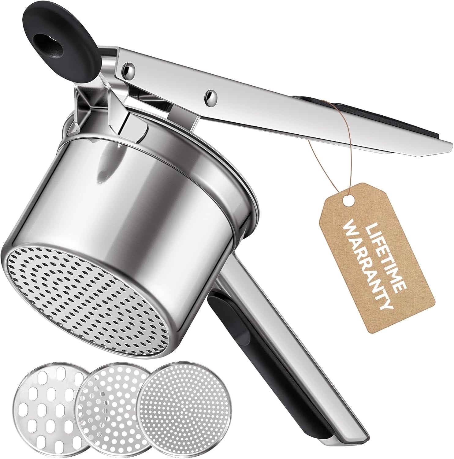 Sopito Potato Ricer, Stainless Steel Potato Masher with 3 ...