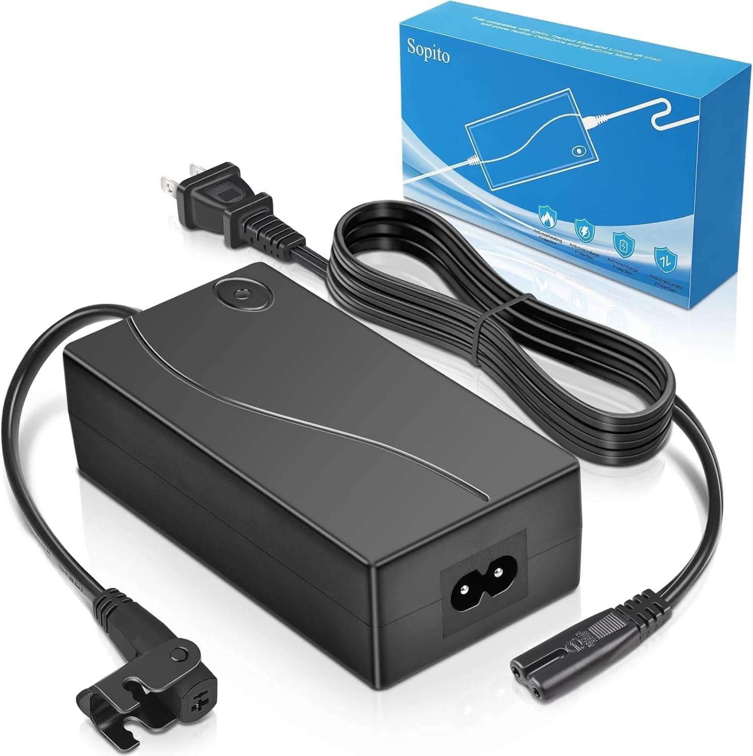 Sopito Power Recliner Supply, Universal 2-Pin AC/DC Adapter 100-240V ...