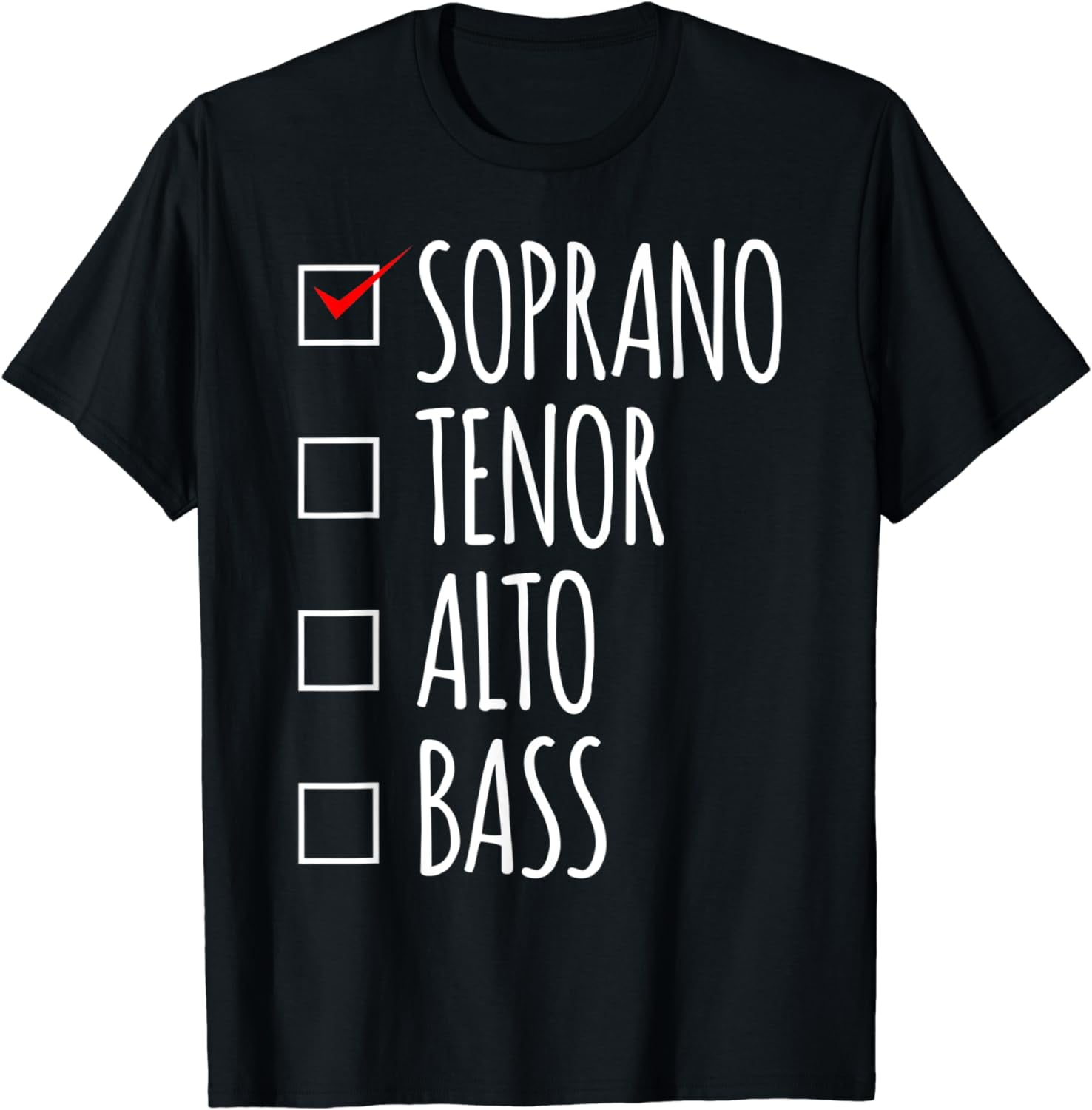 Soprano Tenor Alto Bass Choir Singing Gift Choirmaster T-Shirt ...