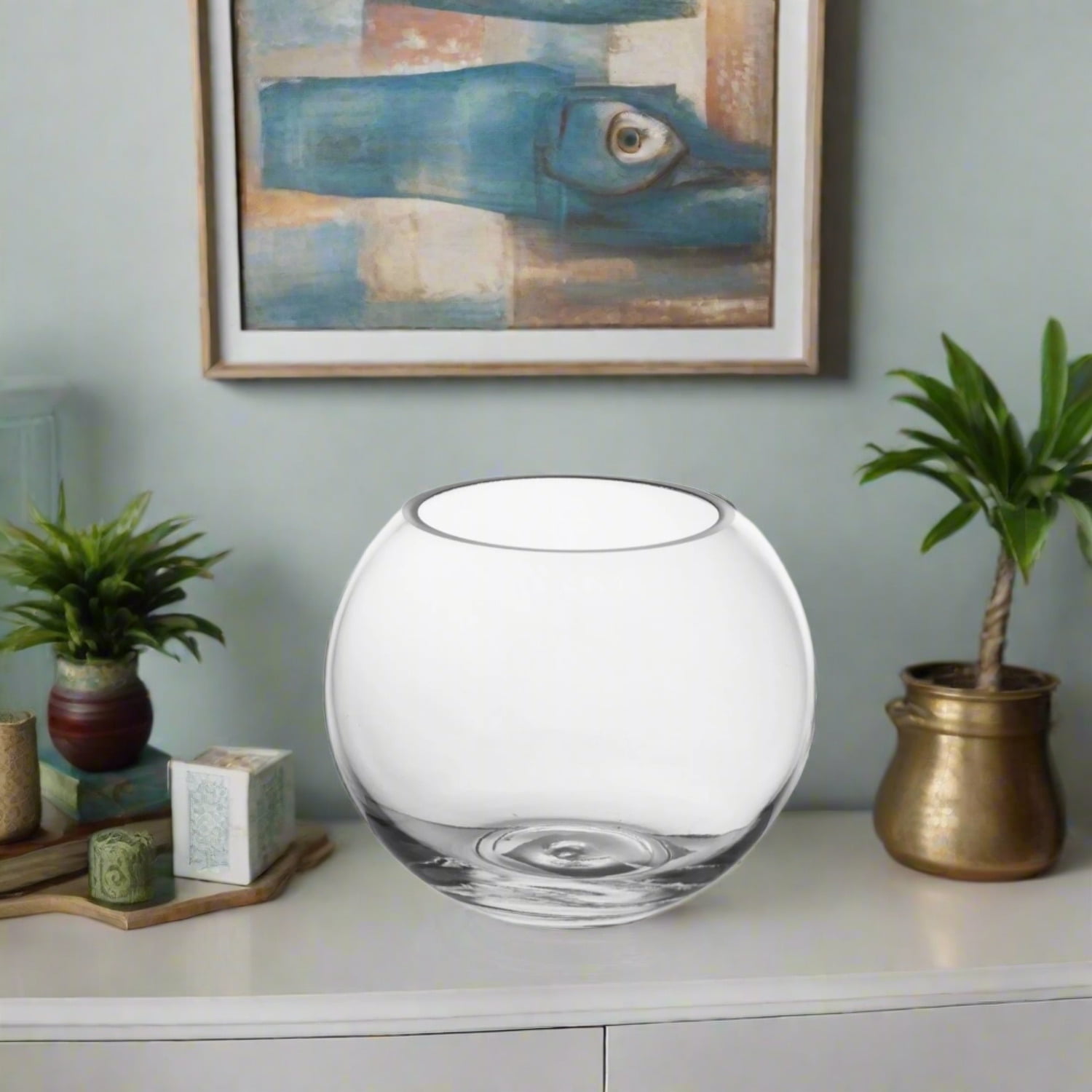 Sora Clear Glass Fish Bowl - Walmart.com