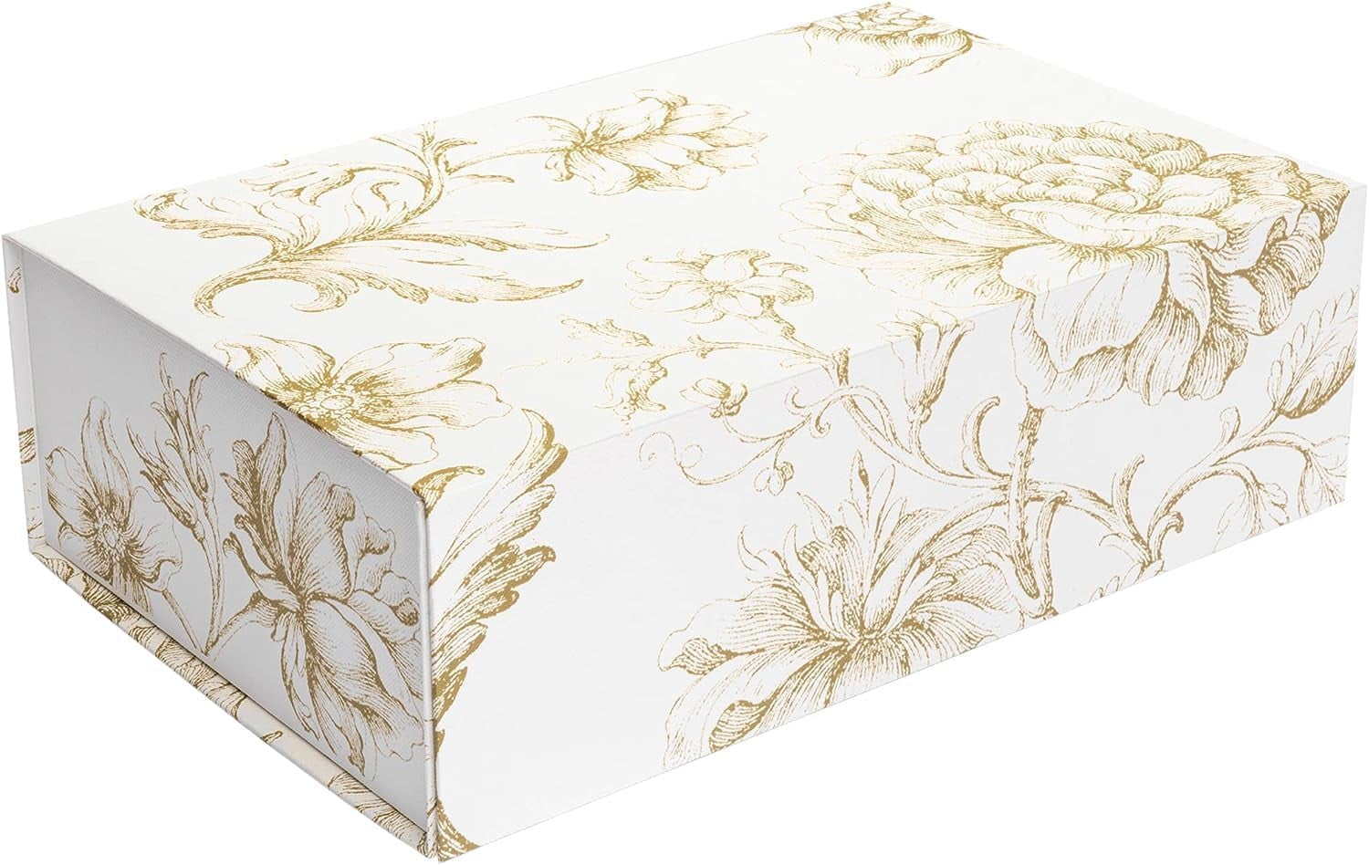 Sorarto Luxury Keepsake Gift Box | Gold Floral Decorative Boxes with ...