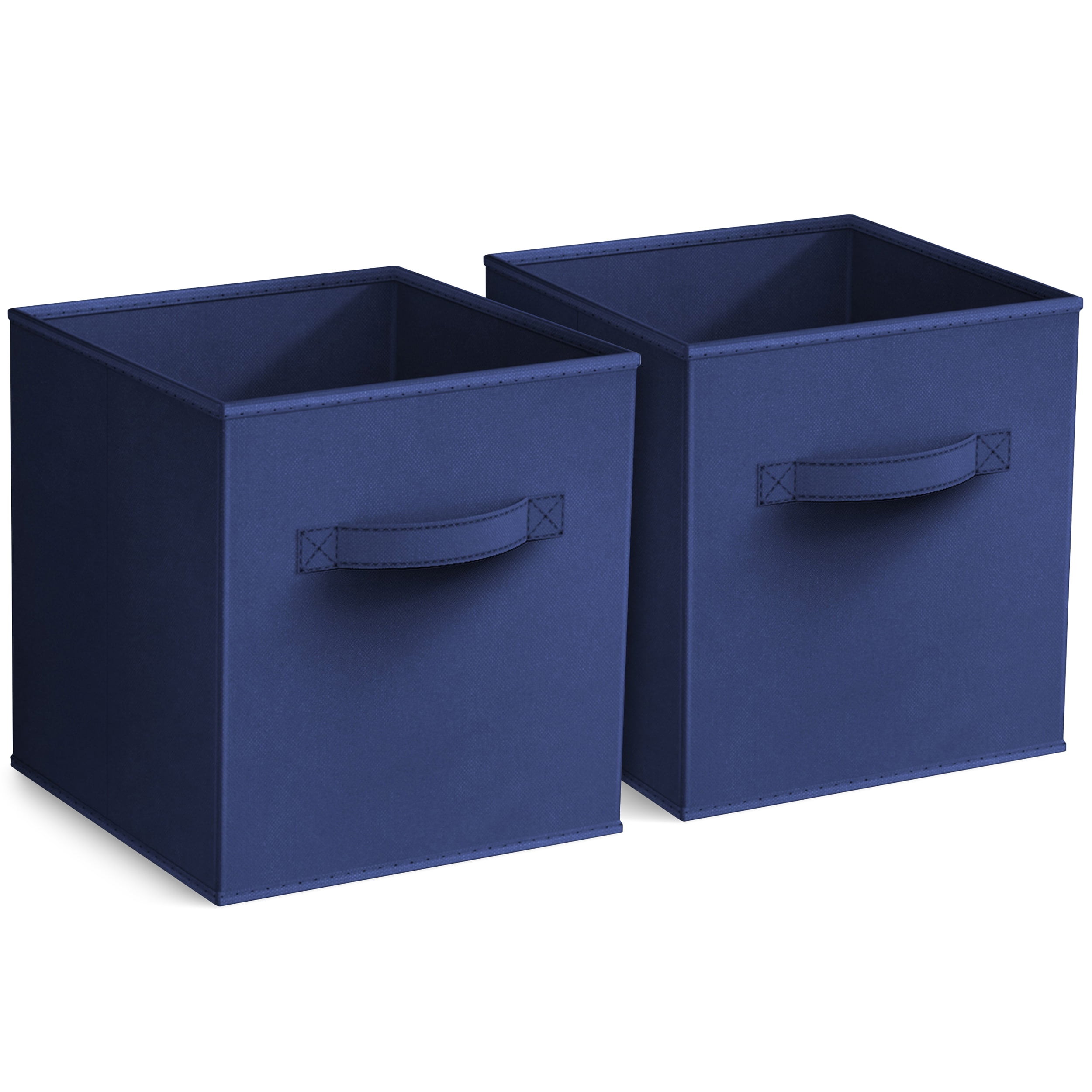Sorbus 11" Foldable Fabric Storage Cube Bin, Navy Blue (2 pack ...