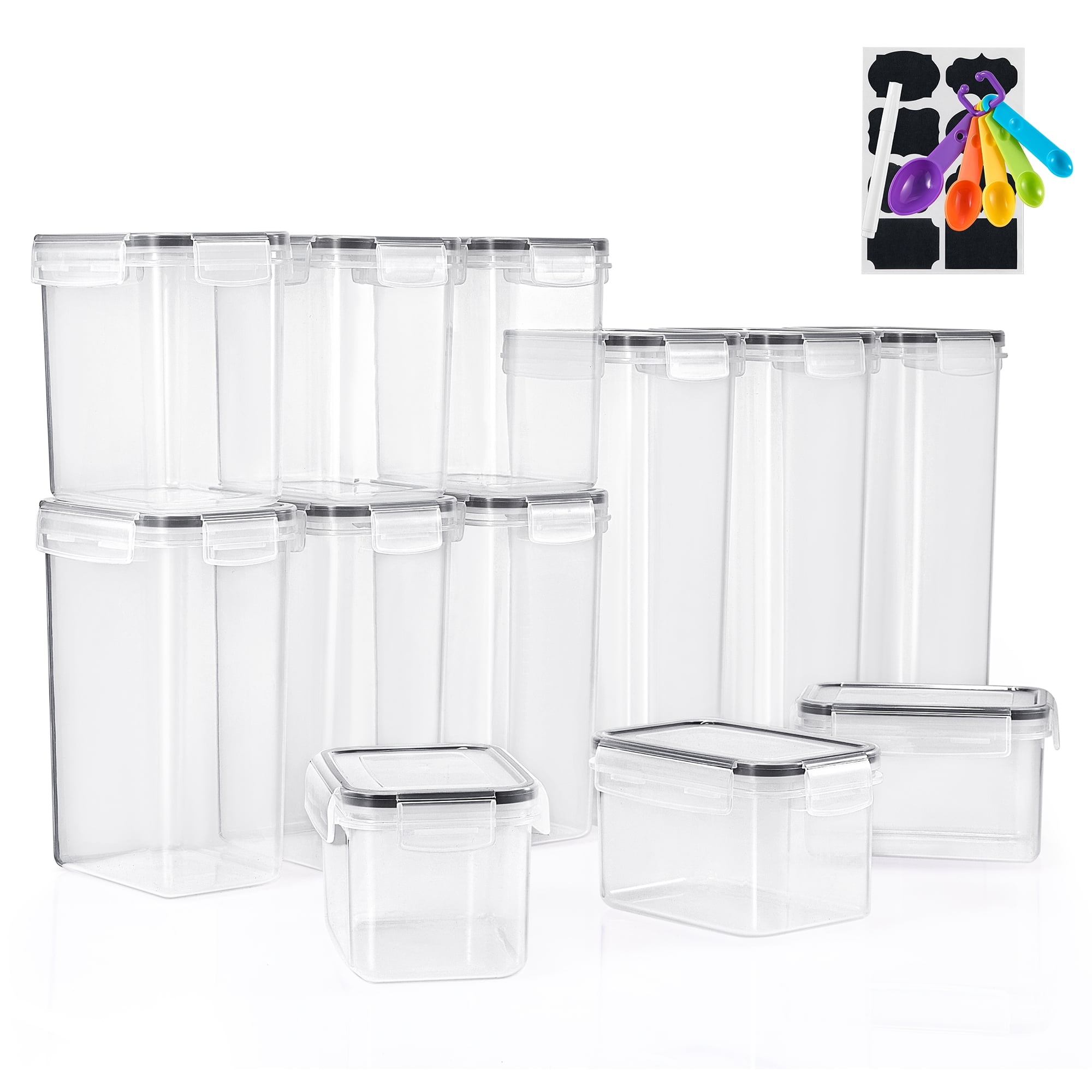 Sorbus 12 Pack Airtight Food Storage Containers with Labels, Marker ...