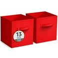 Sorbus 13" Foldable Fabric Storage Cube Bin, Red (2 pack) - Walmart.com