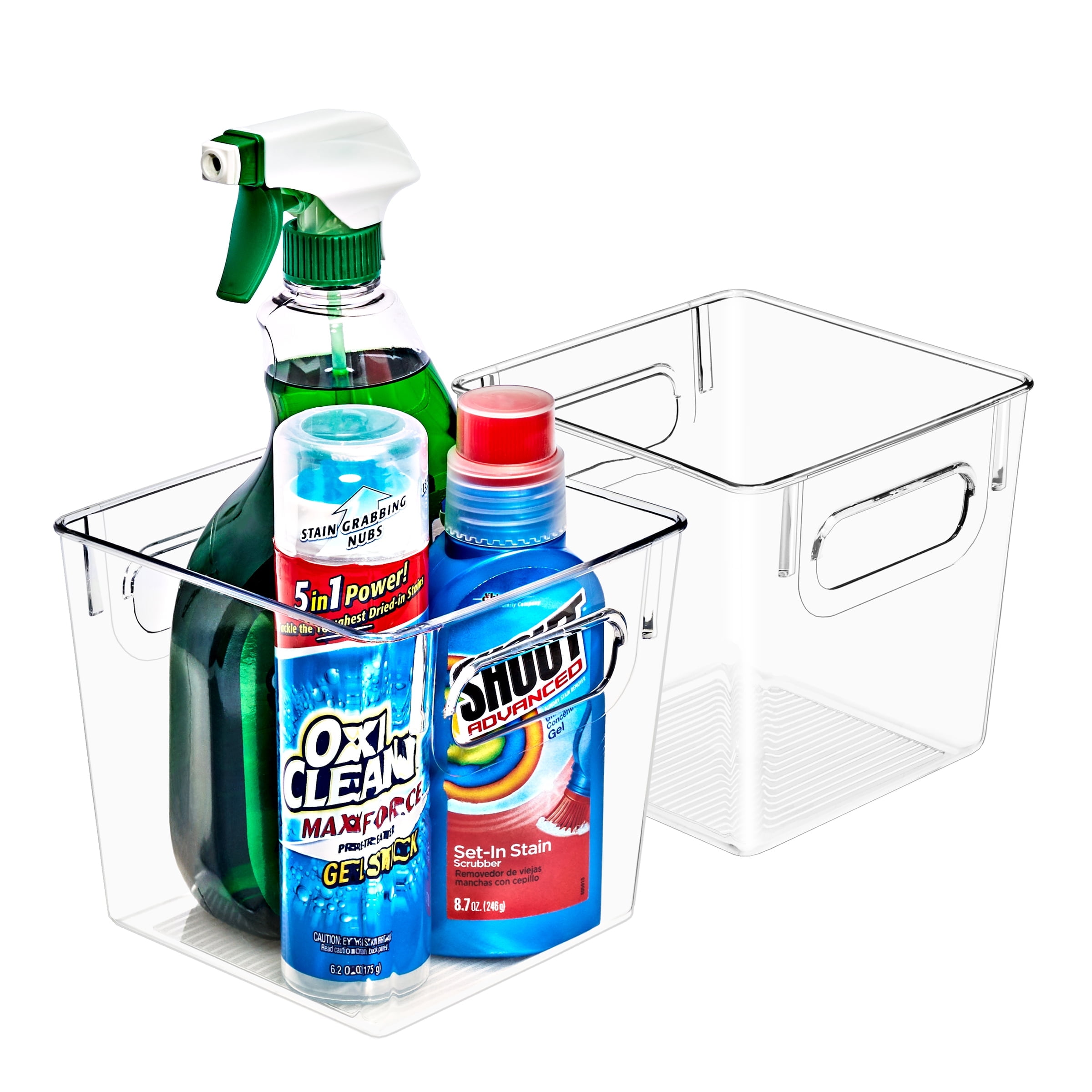 Sorbus 2 Pack Small Clear Plastic Storage Bins, Clear Organizer Bins ...
