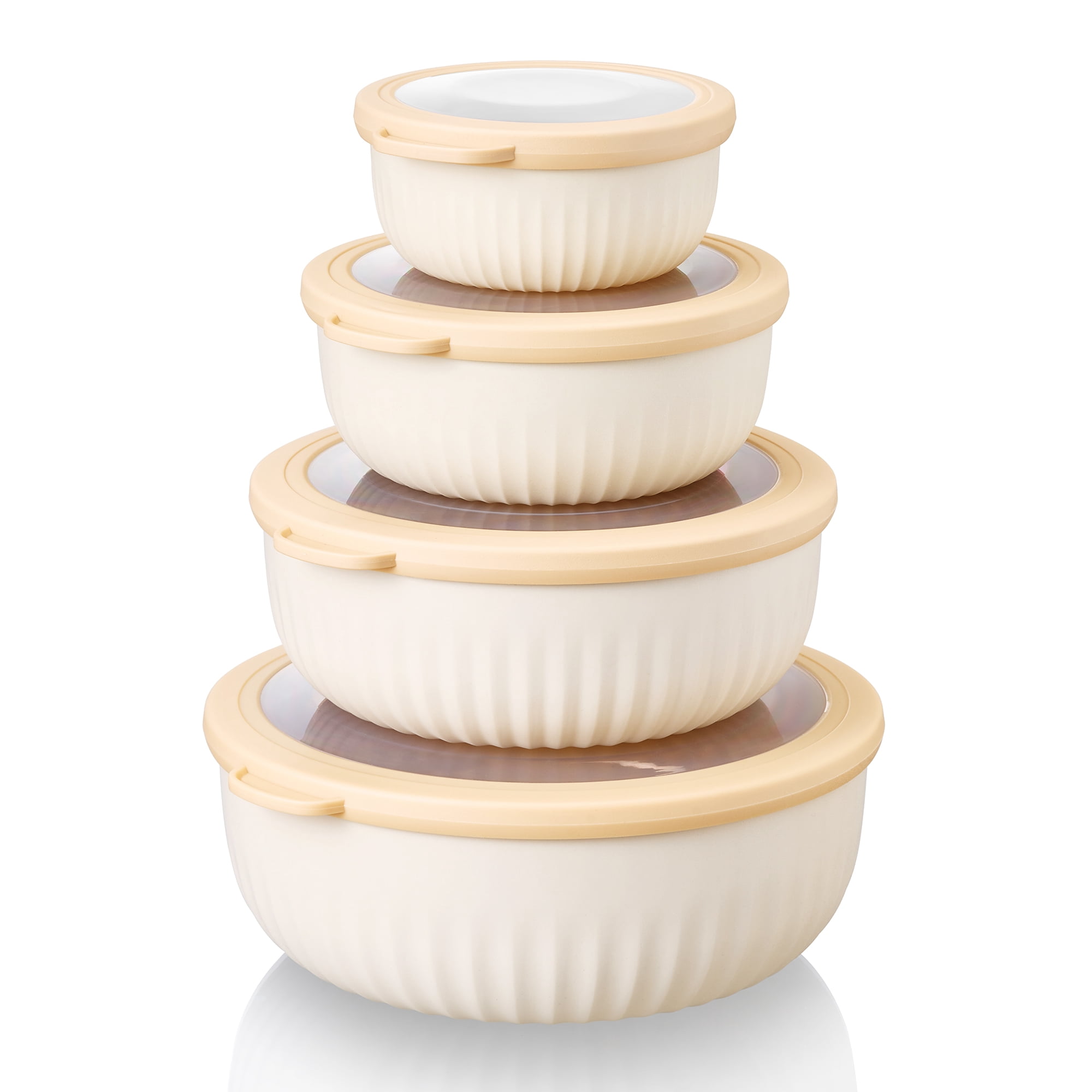Sorbus 4-Pack BPA-Free Stackable Food Storage Containers with Tight ...