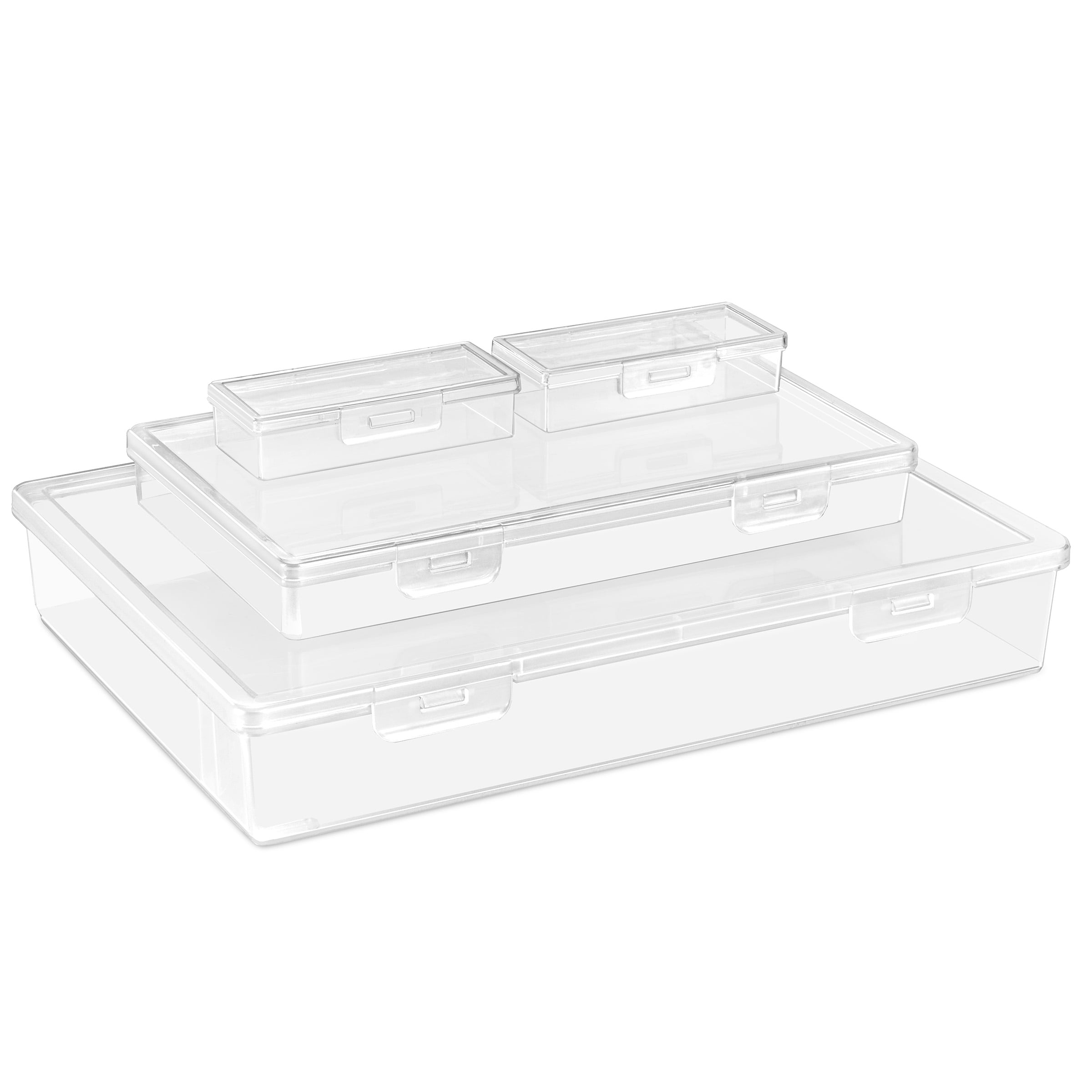 Sorbus 4-Piece Art Supply Storage Organizer, Stackable Plastic Bins ...
