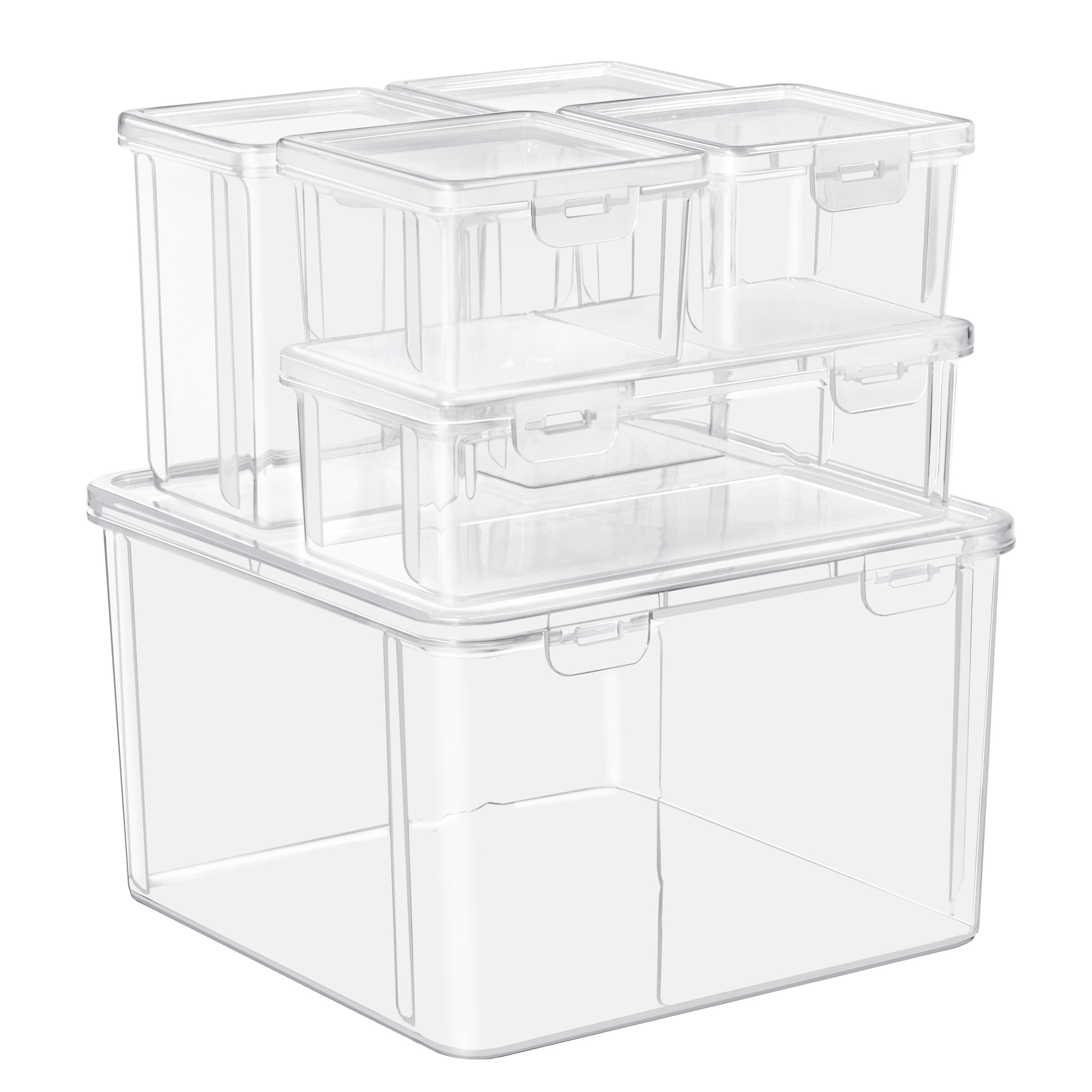 Sorbus 6-Piece Art Supply Storage Organizer, Stackable Plastic Bins ...