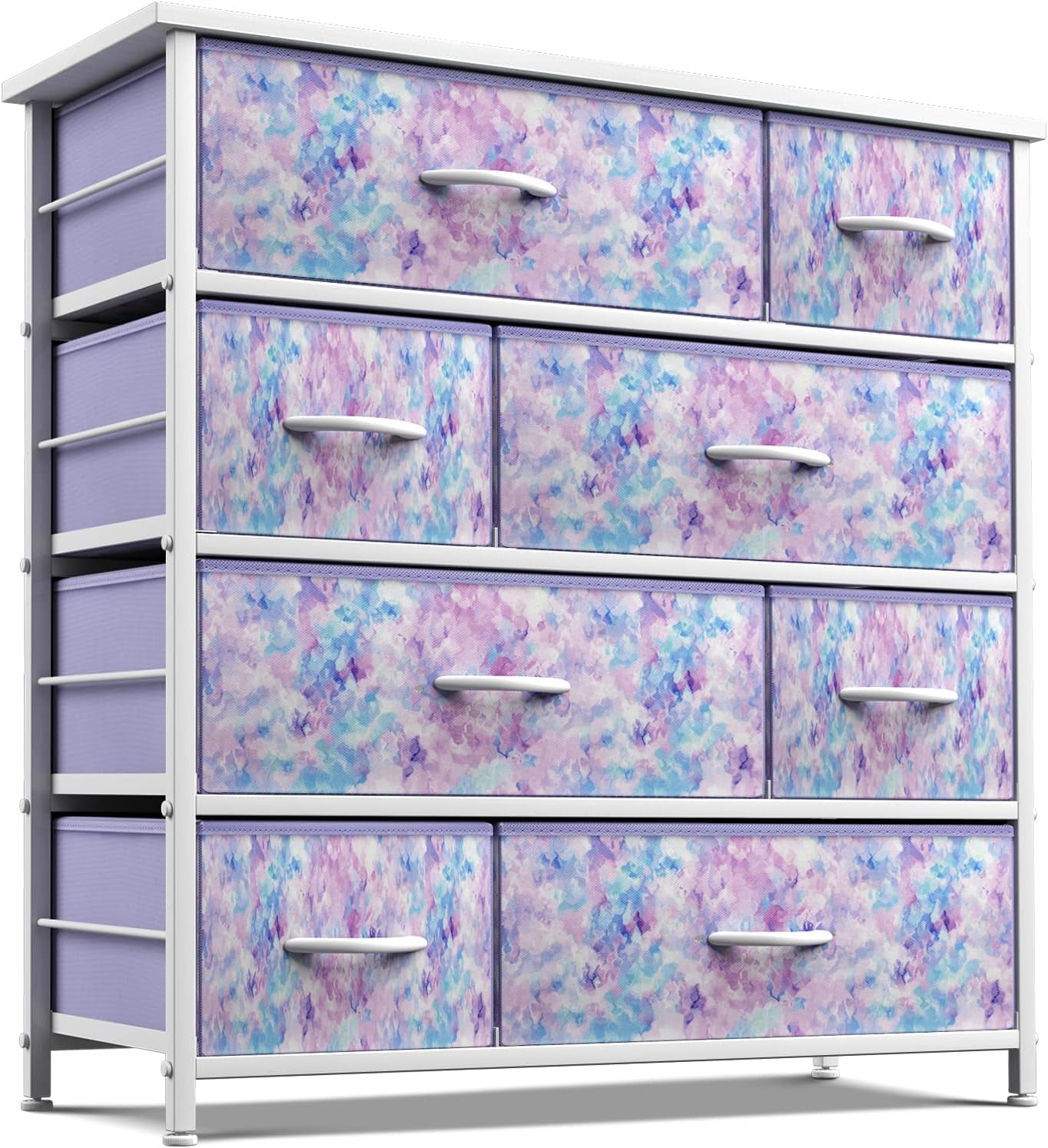 Sorbus 8-Drawer Dresser, Steel Frame Storage Chest with Fabric Bins ...