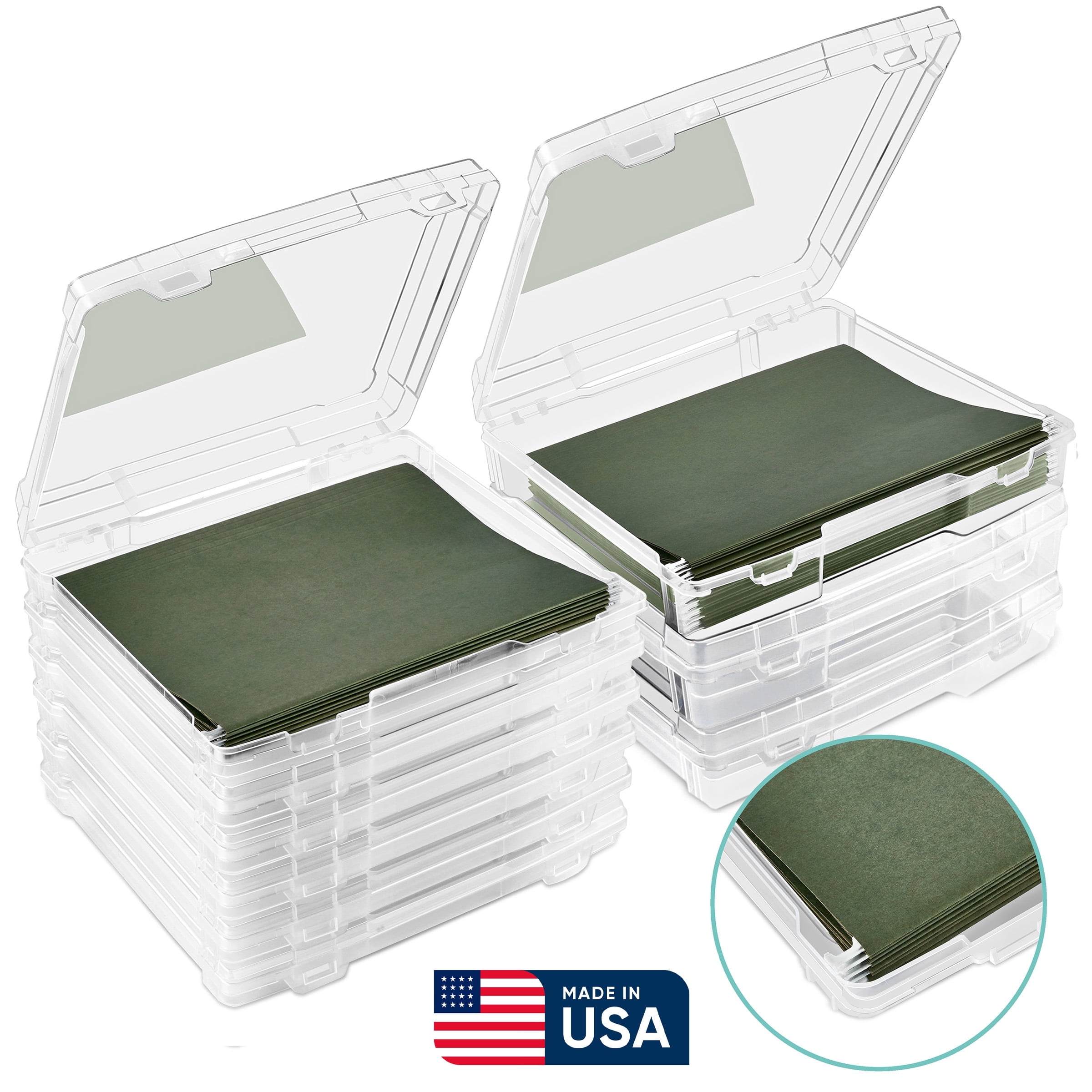 Sorbus 9-Piece Variety Pack Hanging File Organizer Bin Clear Plastic ...