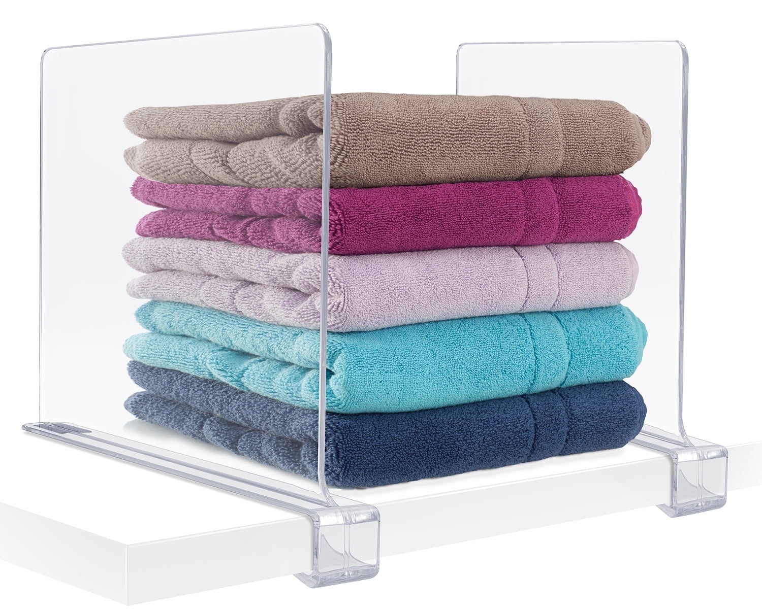 Sorbus Acrylic Shelf Dividers (6-Pack) - Organize Clothes, Linens ...