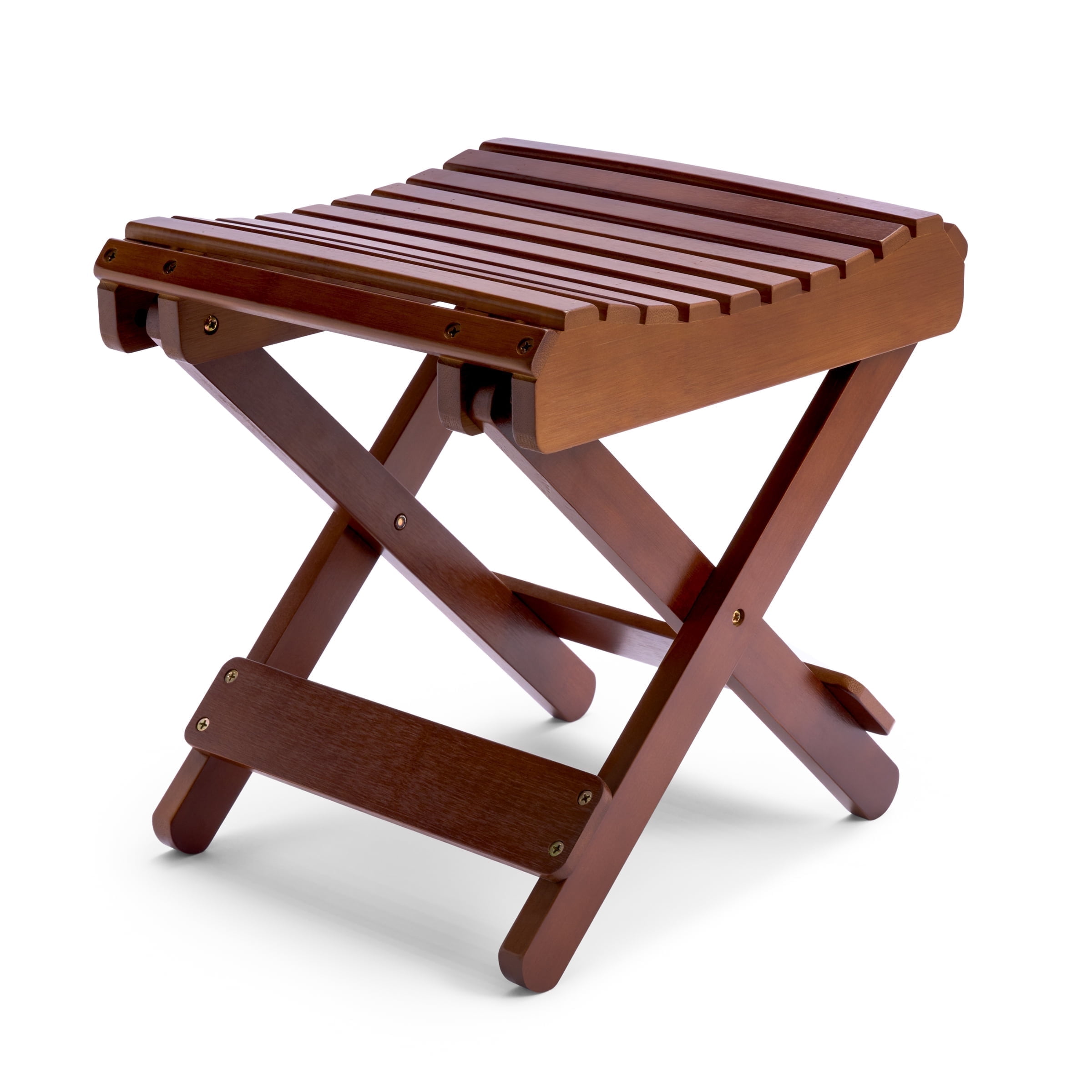Sorbus Bamboo Folding Step Stool Bench, Brown - Walmart.com