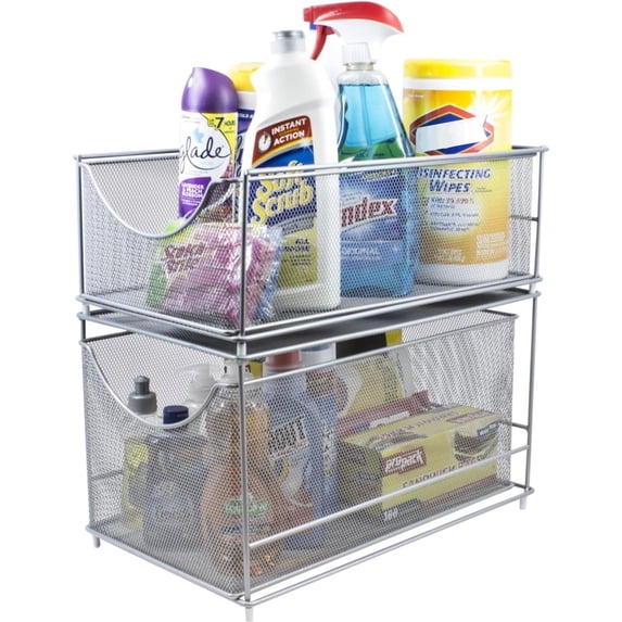 Sorbus® Cabinet Organizer Set —Mesh Storage Organizer with Pull Out ...