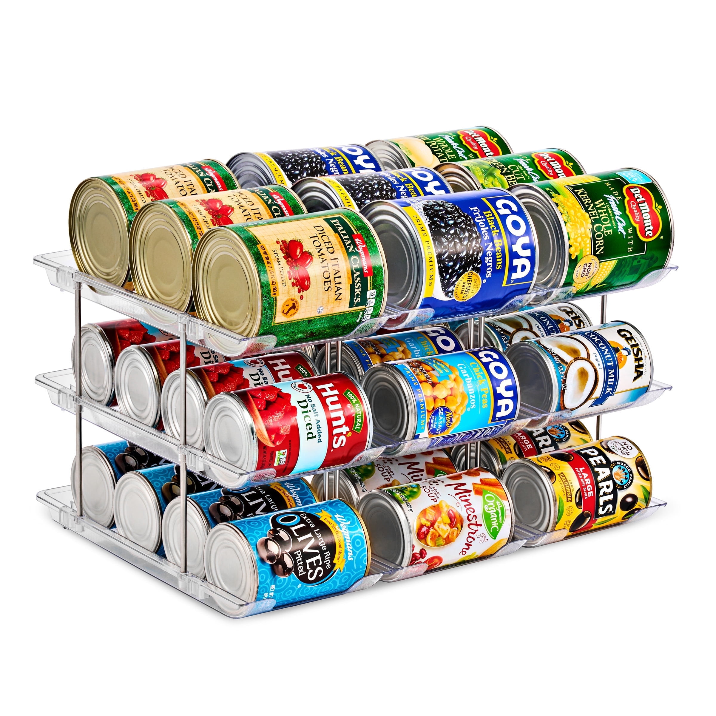Sorbus 3-Pack Rolling Can Organizer – 3-Tier Canned Goods Dispenser ...