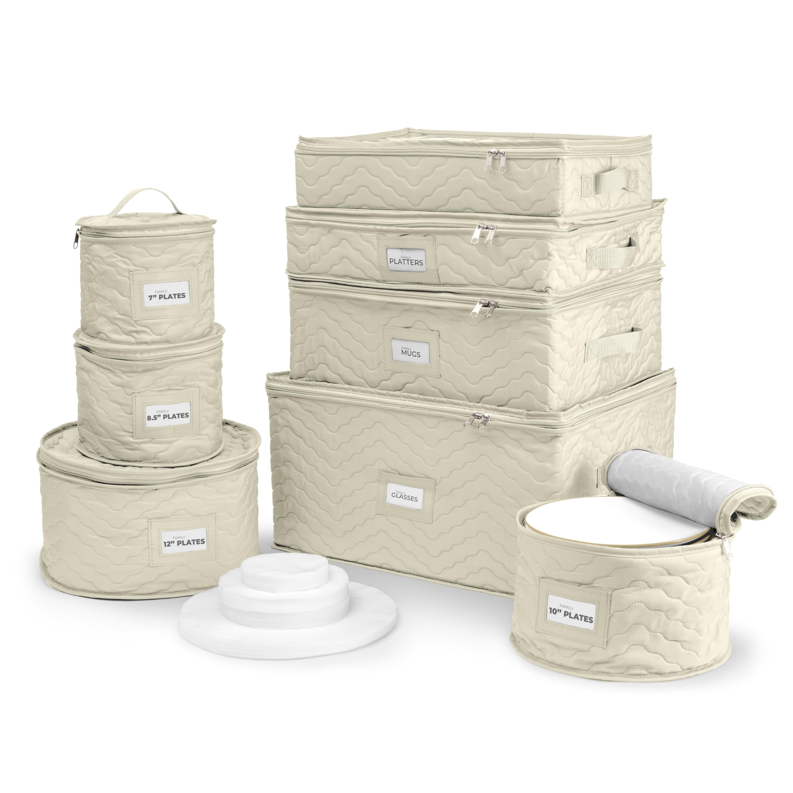 Sorbus China Storage Containers (Quilted) - Glass & Dish Storage ...